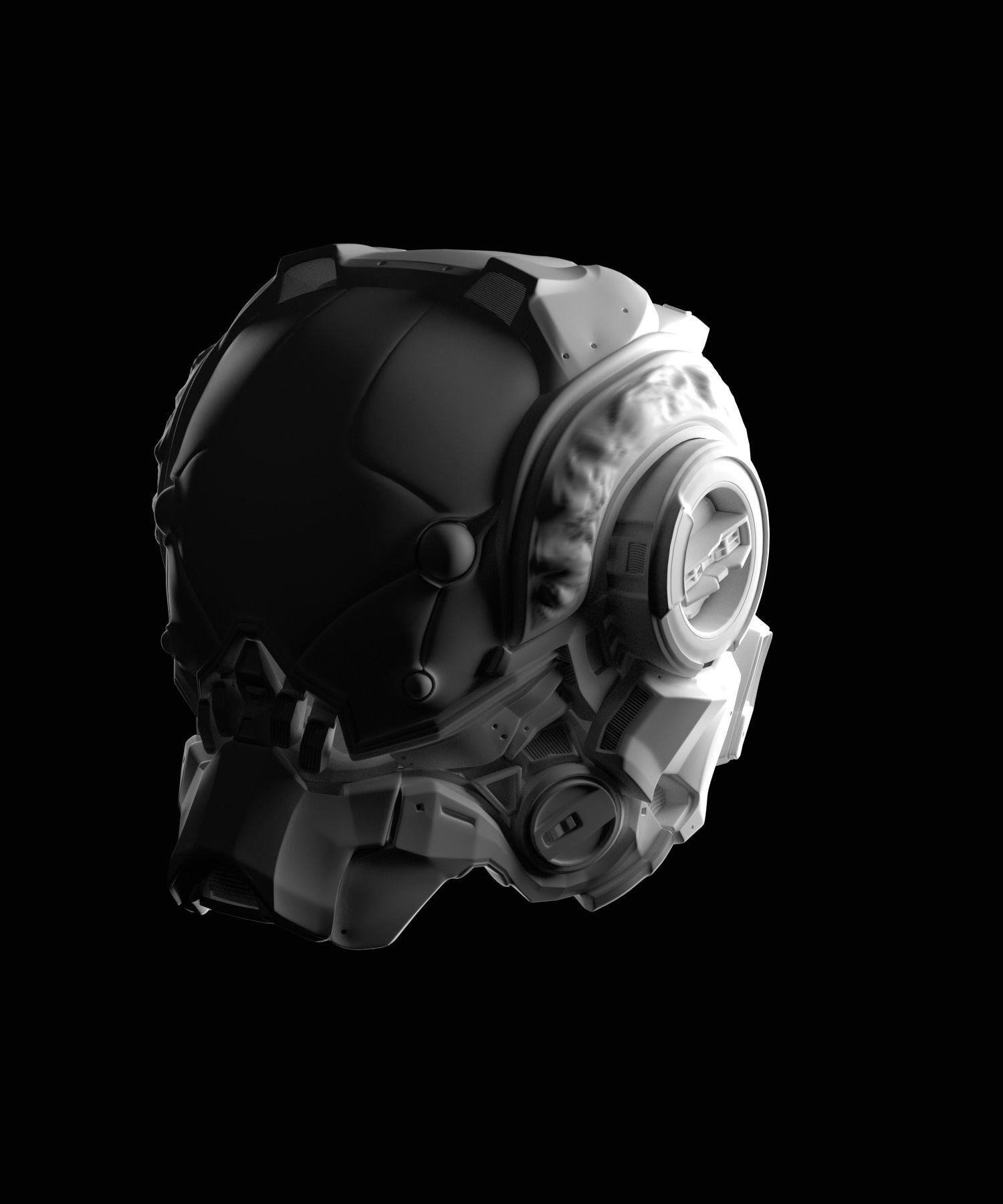 Futuristic Sci-fi Helmet 3D model | CGTrader