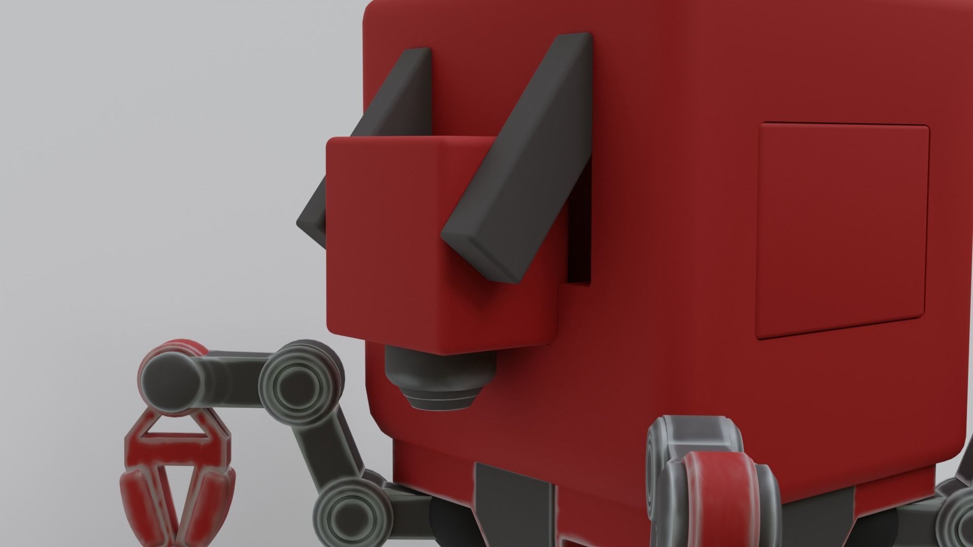 3D model A little red robot VR / AR / low-poly | CGTrader