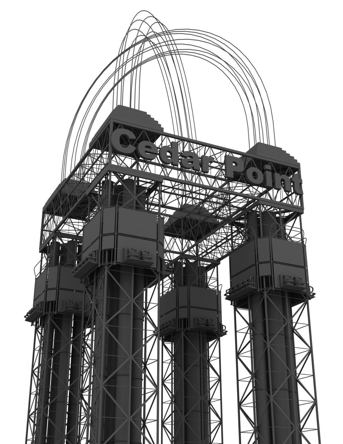 Cedar Point Amusement Park 3D model | CGTrader