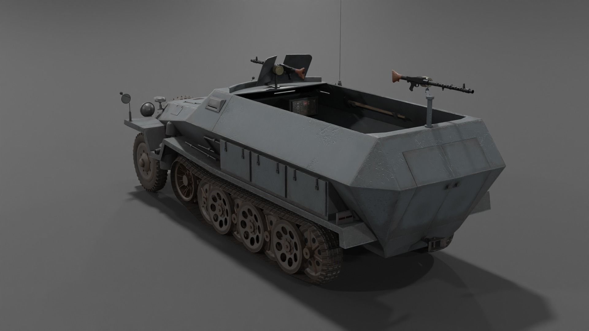 3D model Sd kfz 251 Half-track armored personnel carrier VR / AR / low ...