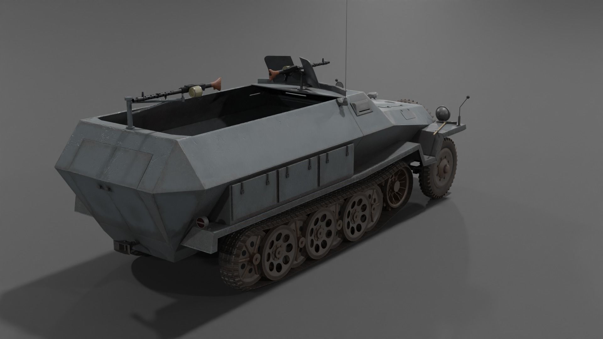 3D model Sd kfz 251 Half-track armored personnel carrier VR / AR / low ...