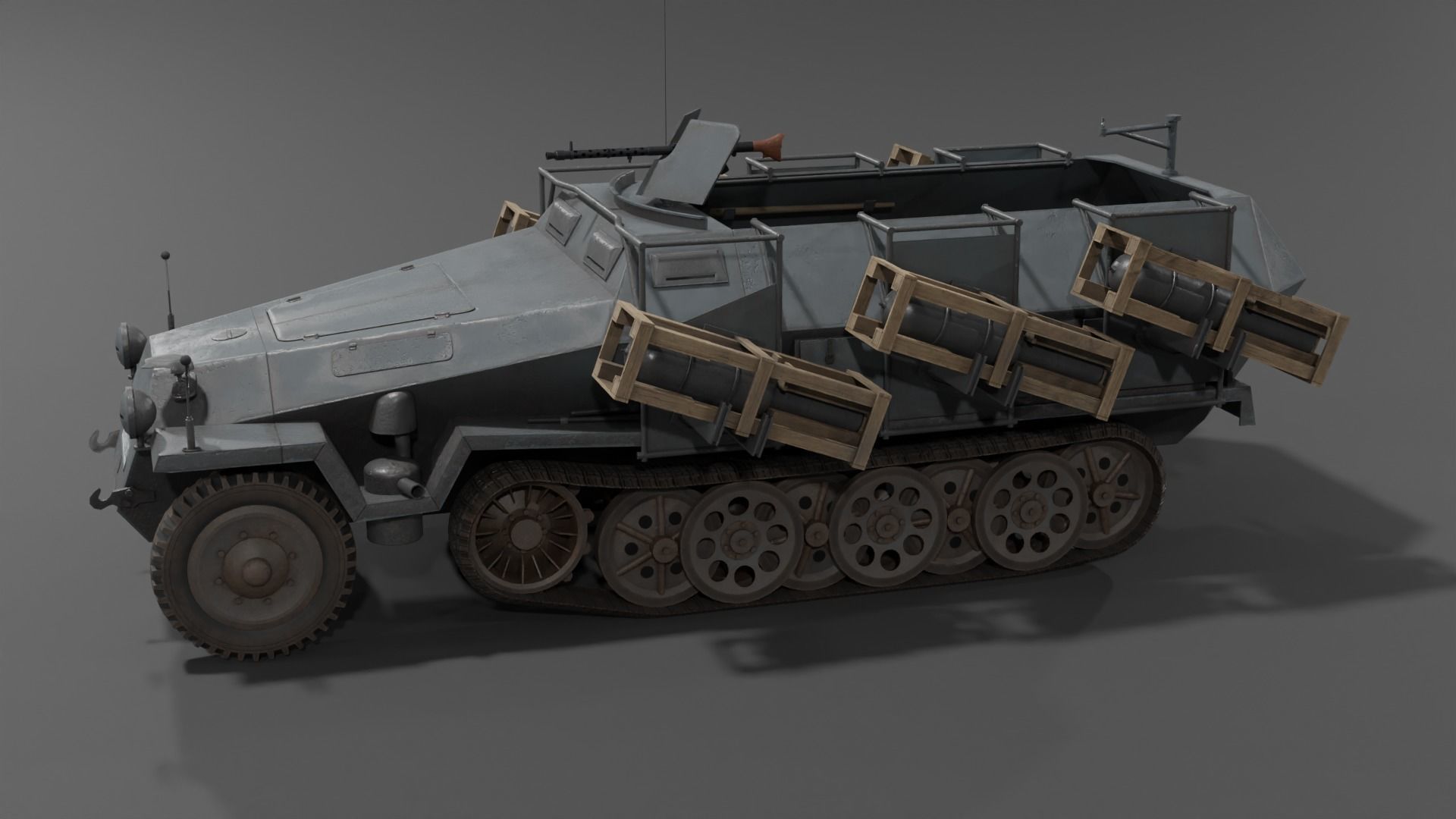 3D model SdKfz Wurfrahmen 251 Half-track multiple rocket launcher VR ...