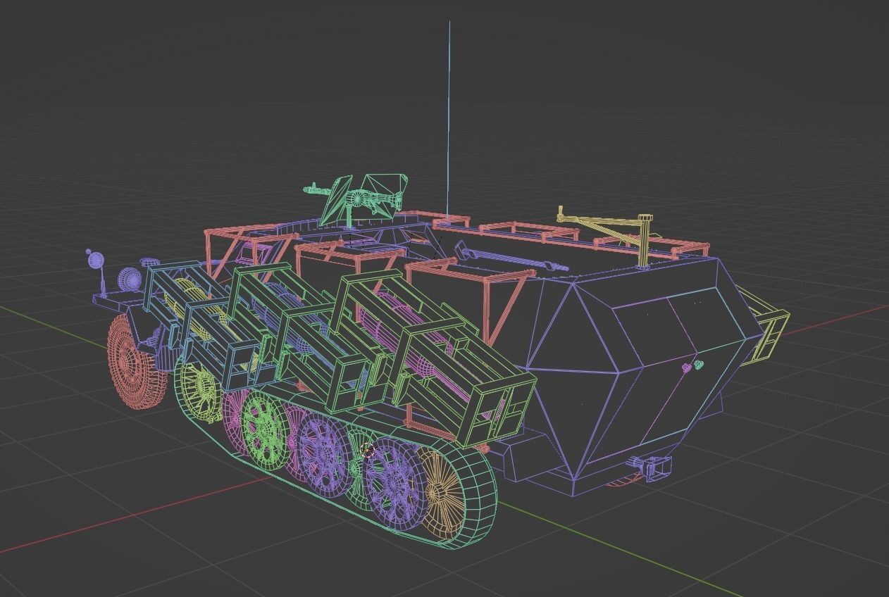 3D model SdKfz Wurfrahmen 251 Half-track multiple rocket launcher VR ...