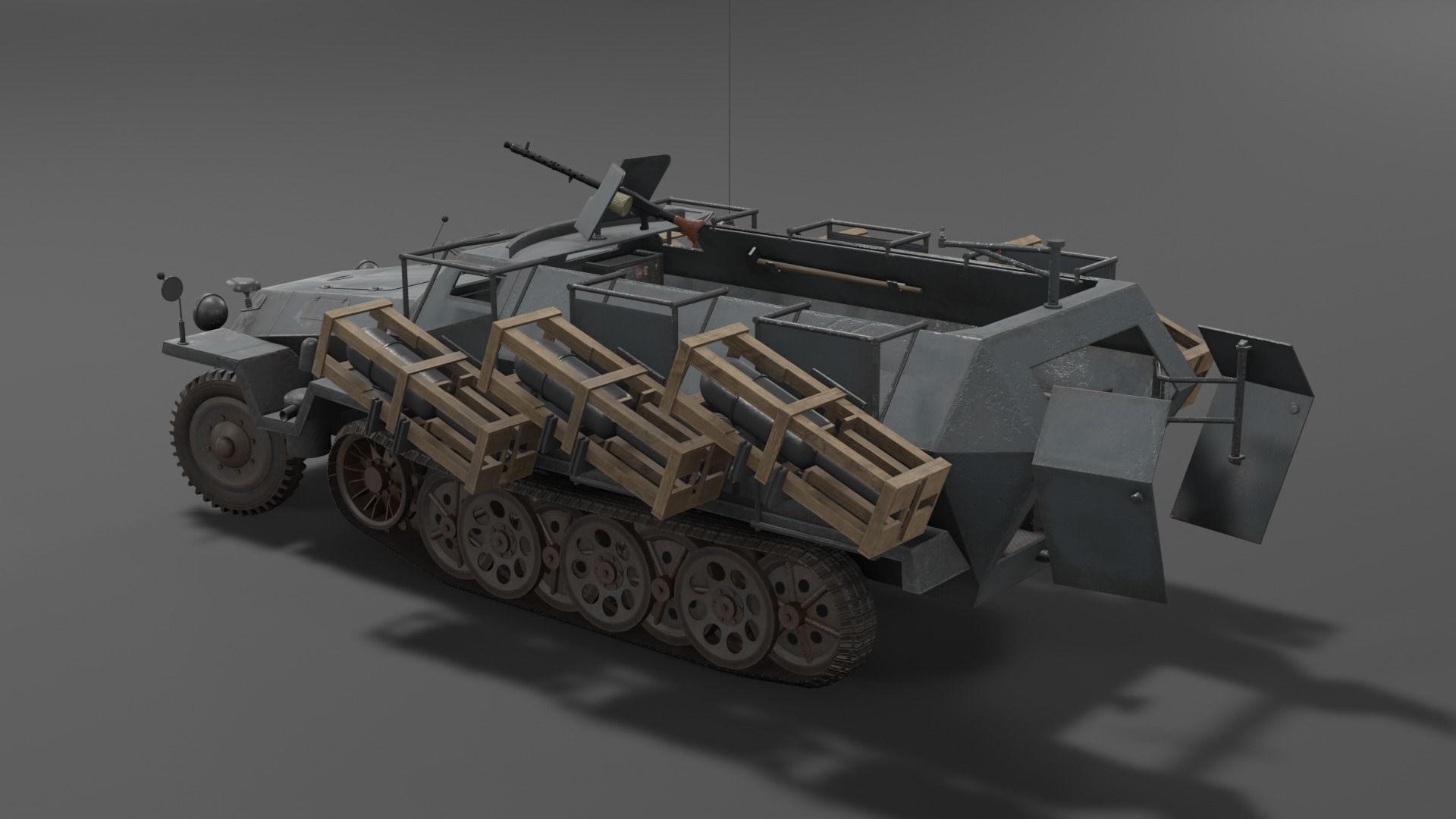 3D model SdKfz Wurfrahmen 251 Half-track multiple rocket launcher VR ...