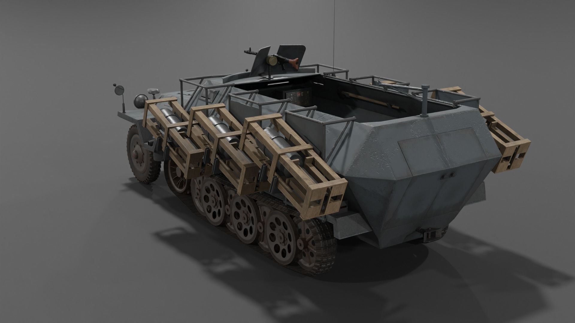 3D model SdKfz Wurfrahmen 251 Half-track multiple rocket launcher VR ...