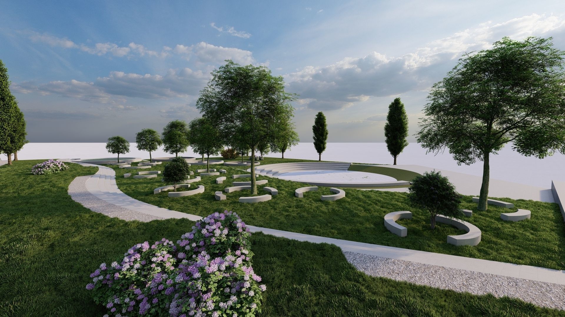 3D model Park 3d model-landscape VR / AR / low-poly | CGTrader