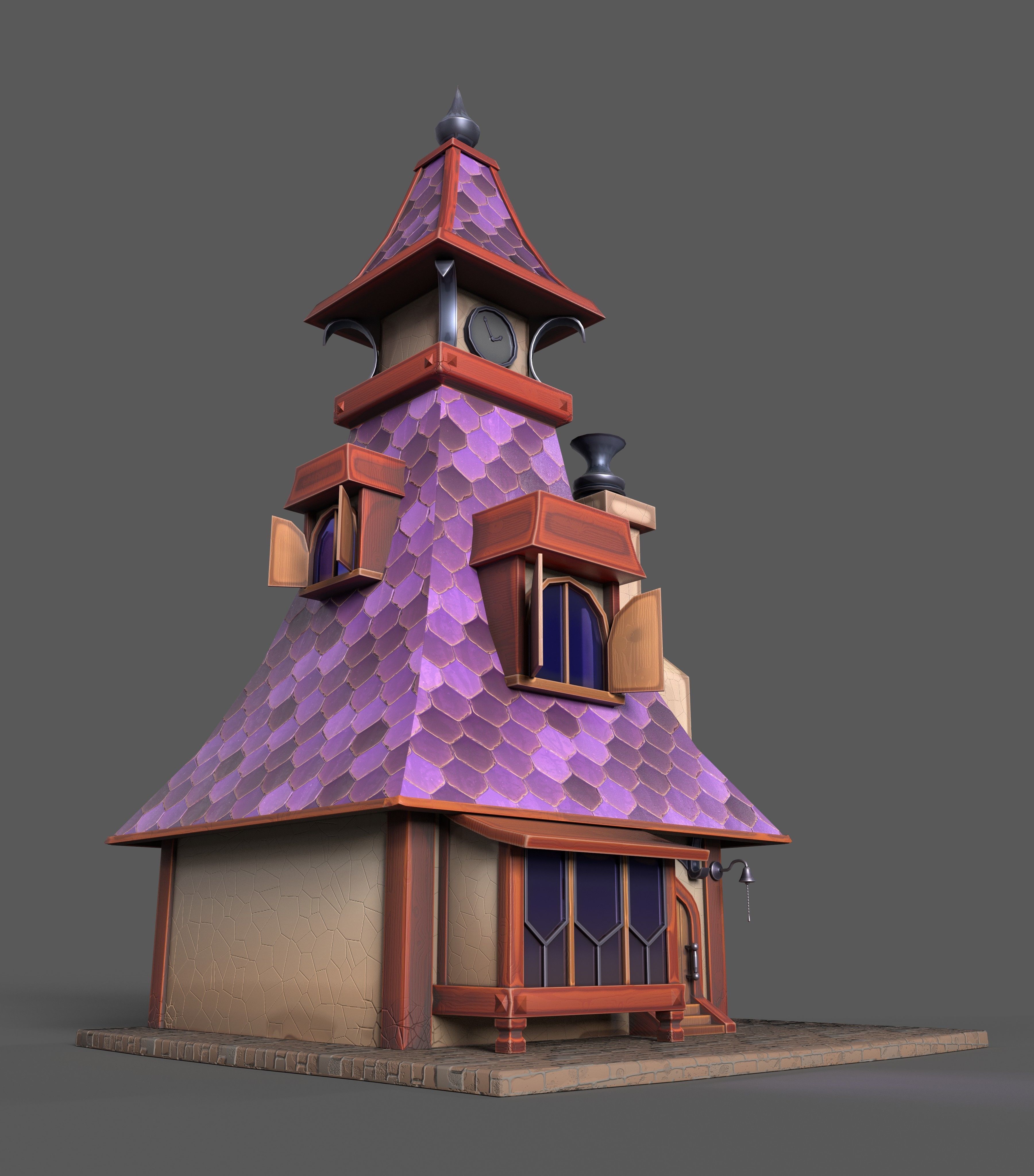 3D model STYLIZED BUILDINGS VOL2 VR / AR / low-poly | CGTrader