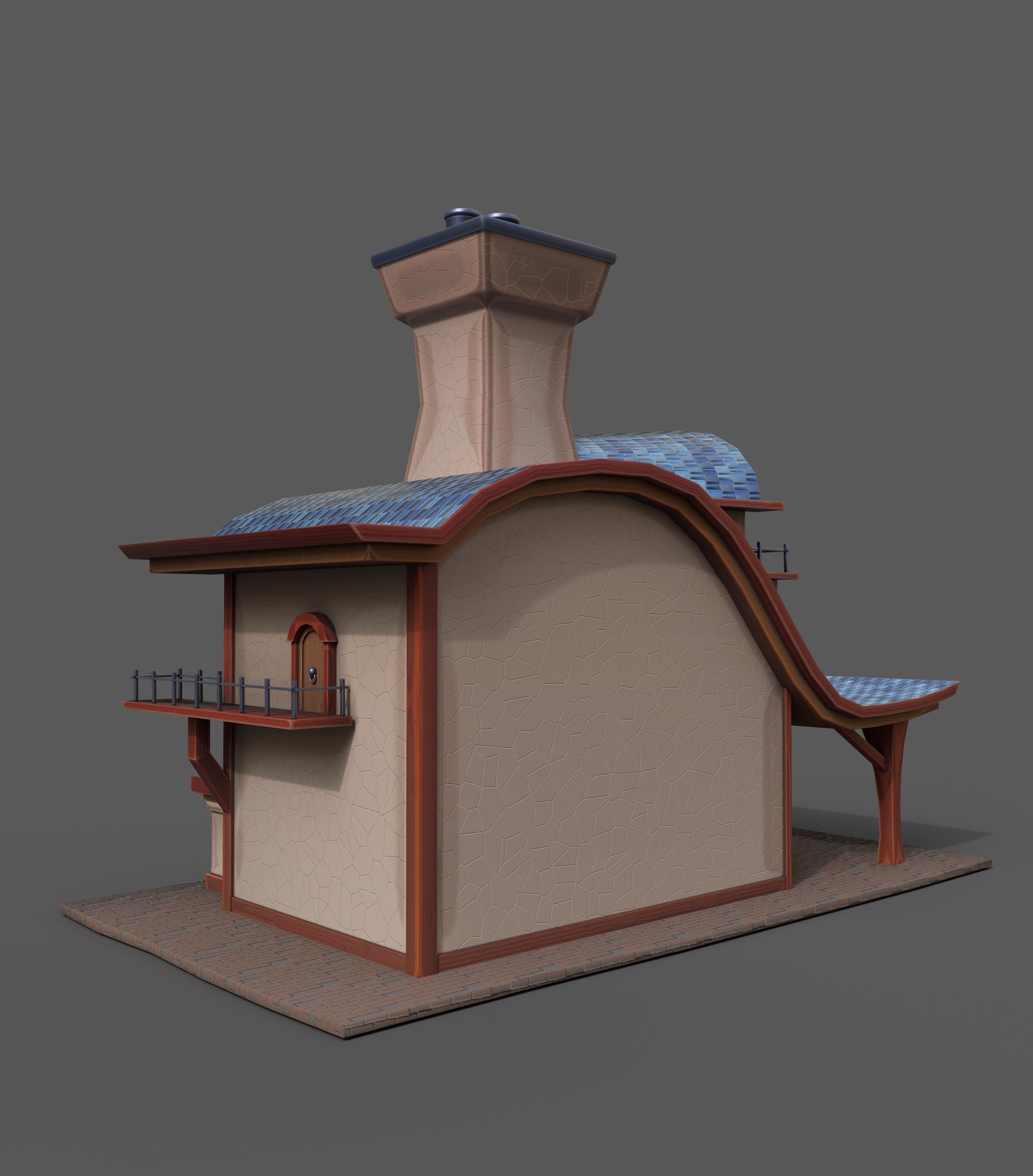 3D model STYLIZED BUILDINGS VOL2 VR / AR / low-poly | CGTrader