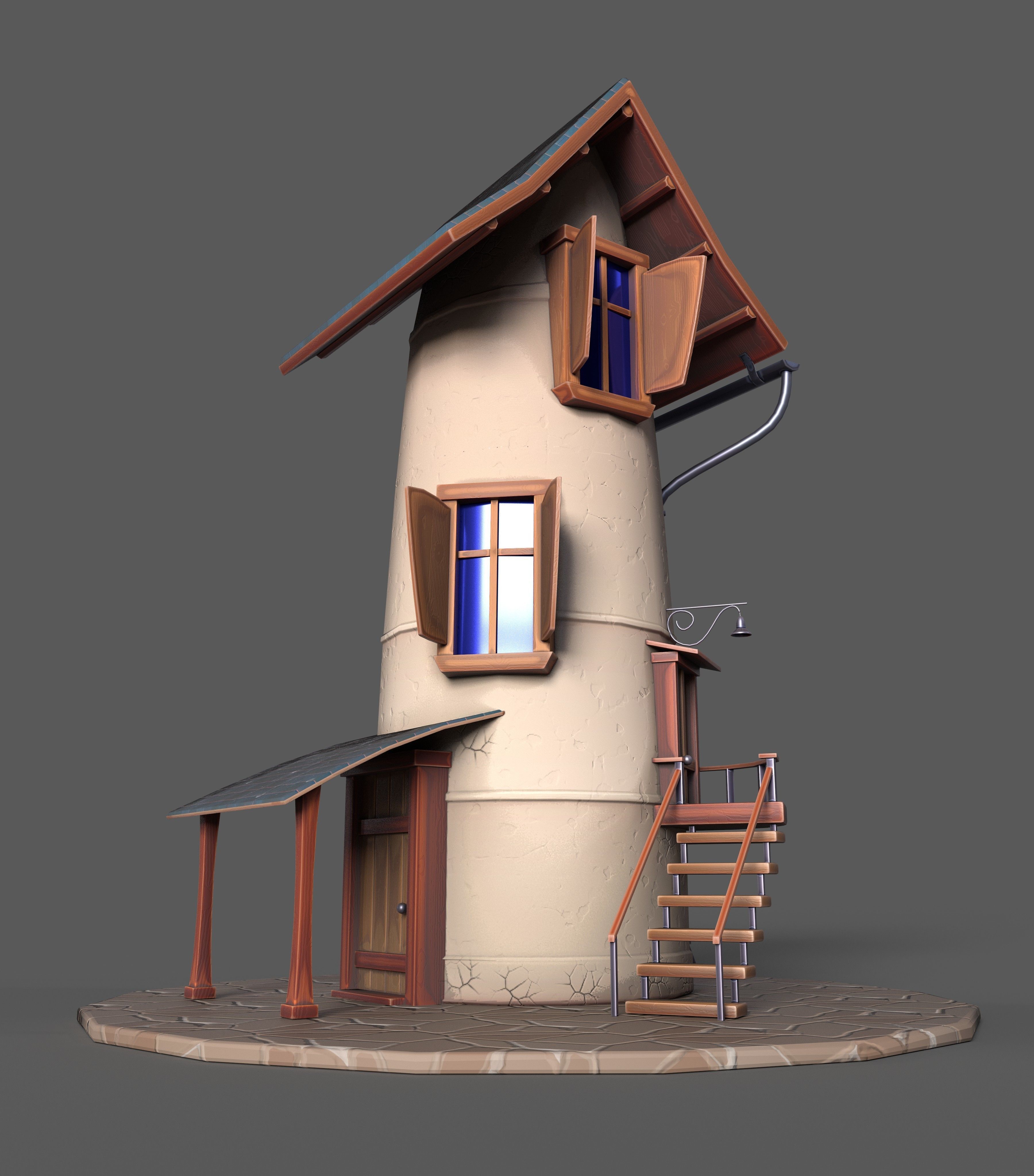 3D model STYLIZED BUILDINGS VOL3 VR / AR / low-poly | CGTrader