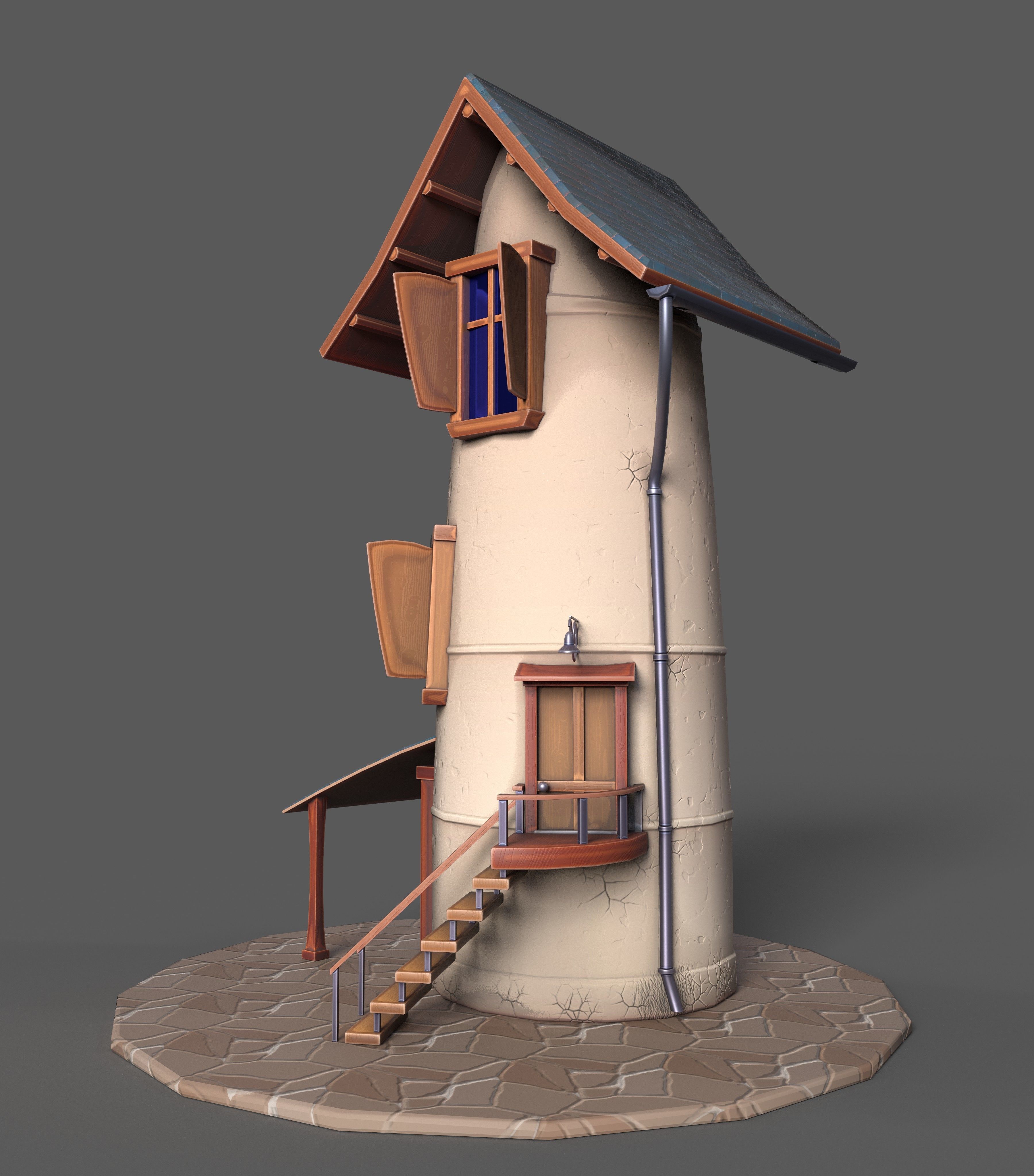 3D model STYLIZED BUILDINGS VOL3 VR / AR / low-poly | CGTrader