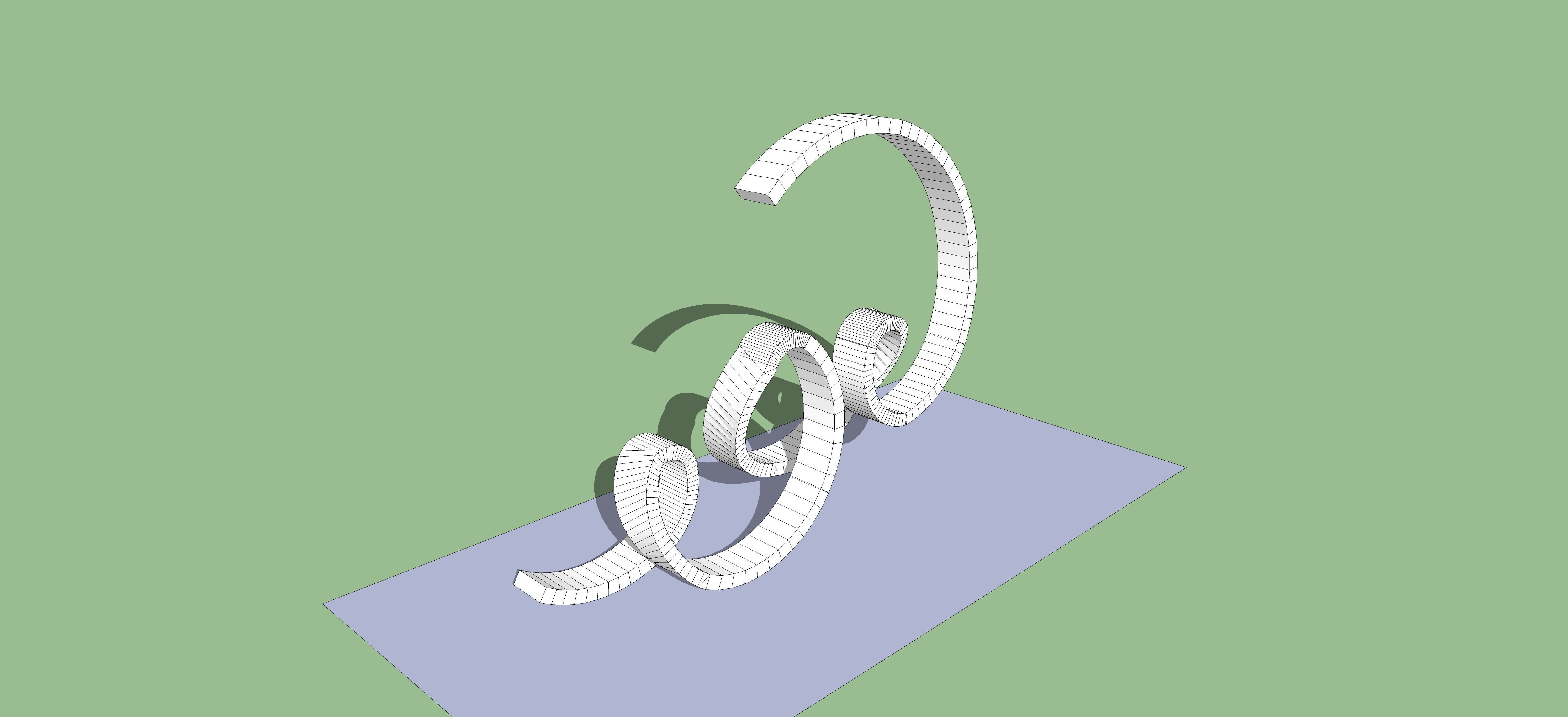 ruban artwork 3d sketchup 3D model | CGTrader