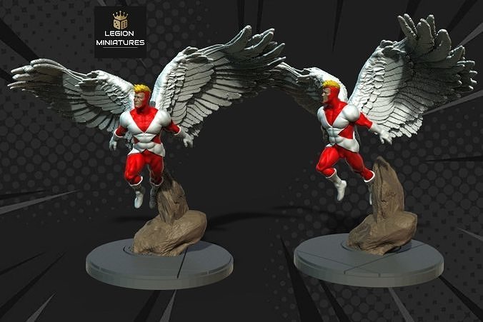 MARVEL CRISIS PROTOCOL XMEN ANGEL PRESUPPORTED INCLUDED 3D model 3D ...