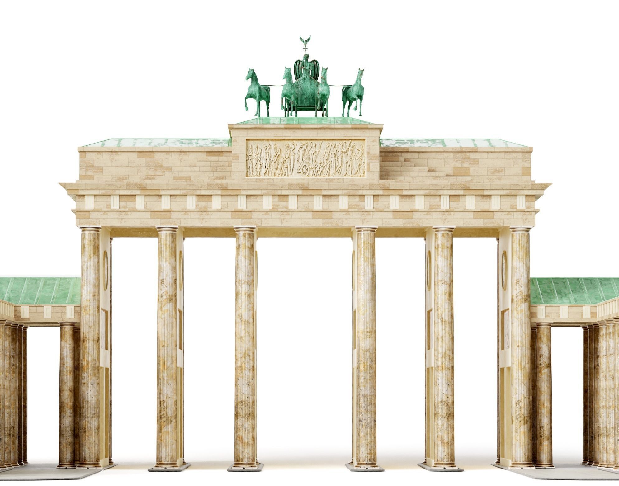 3D model Brandenburg Gate in Berlin np1 VR / AR / low-poly | CGTrader
