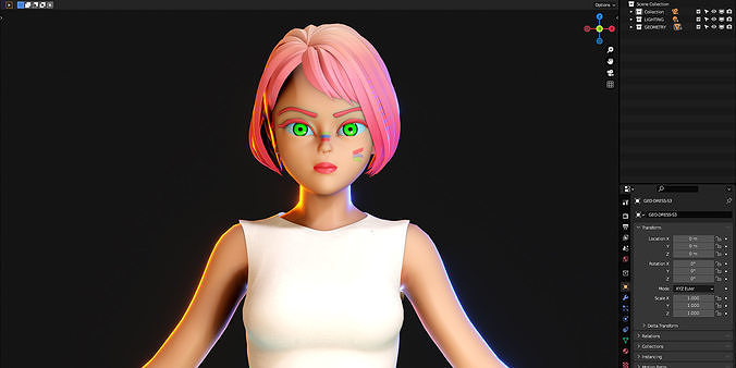 Girl - Isabella Style 3 - Blender 3 3D model | CGTrader