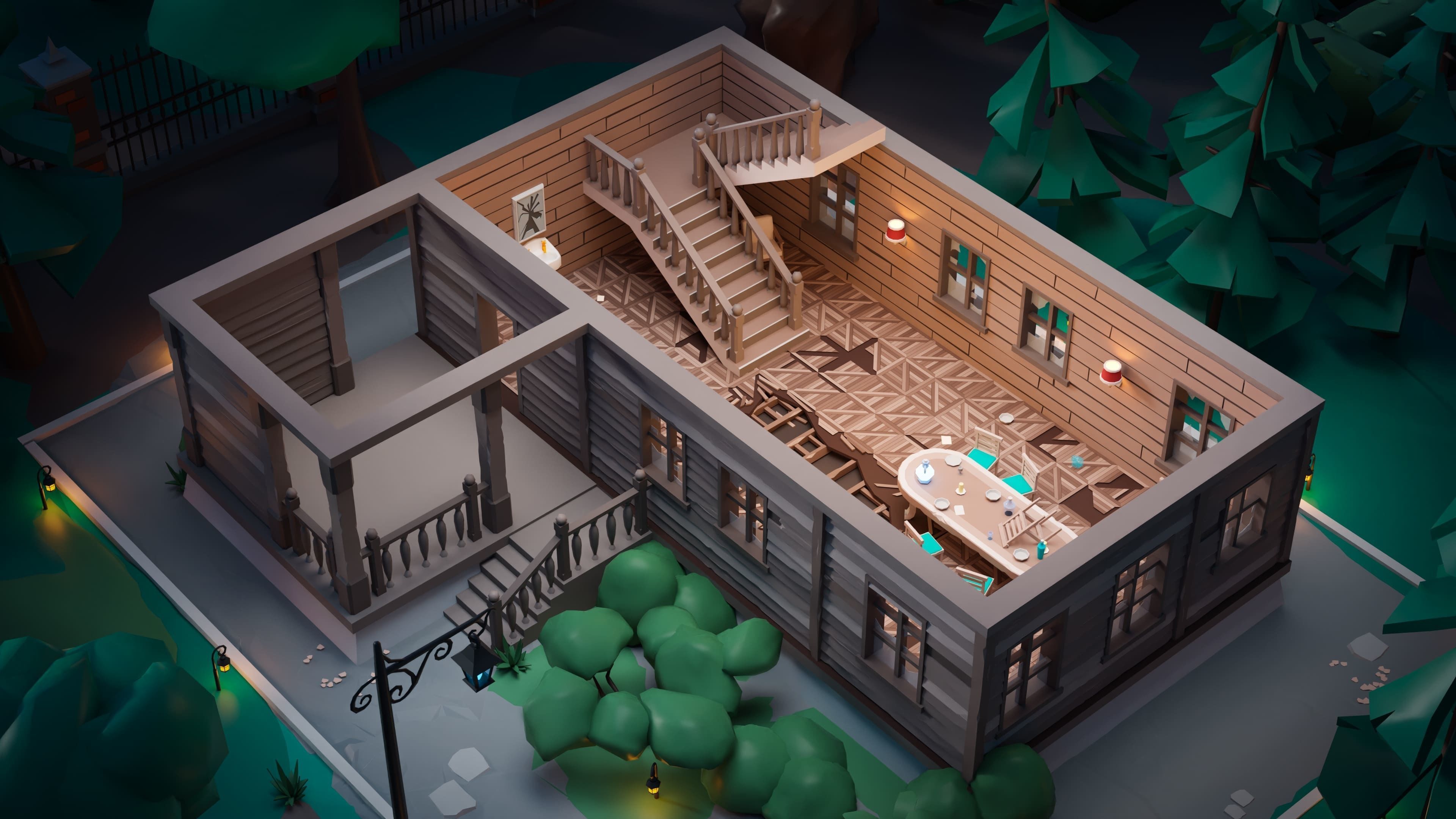 3D model Horror Mansion VR / AR / low-poly | CGTrader