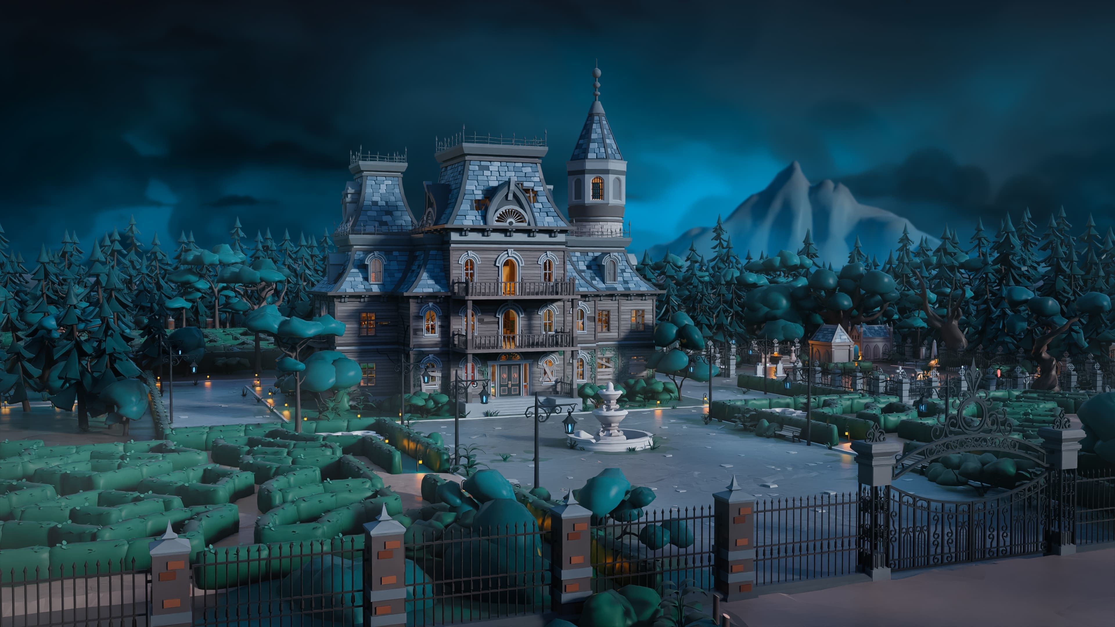 3D model Horror Mansion VR / AR / low-poly | CGTrader