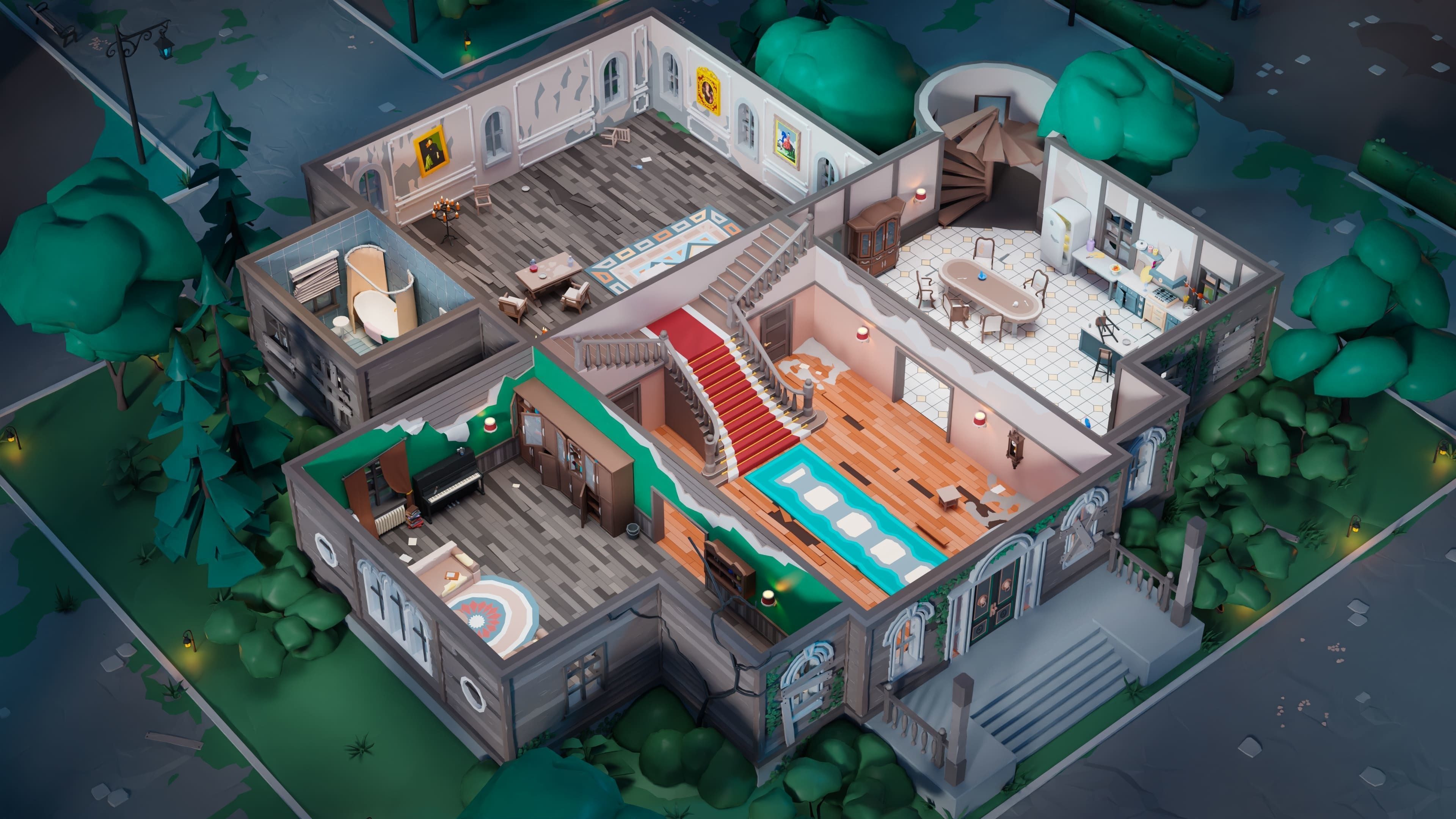 3D model Horror Mansion VR / AR / low-poly | CGTrader