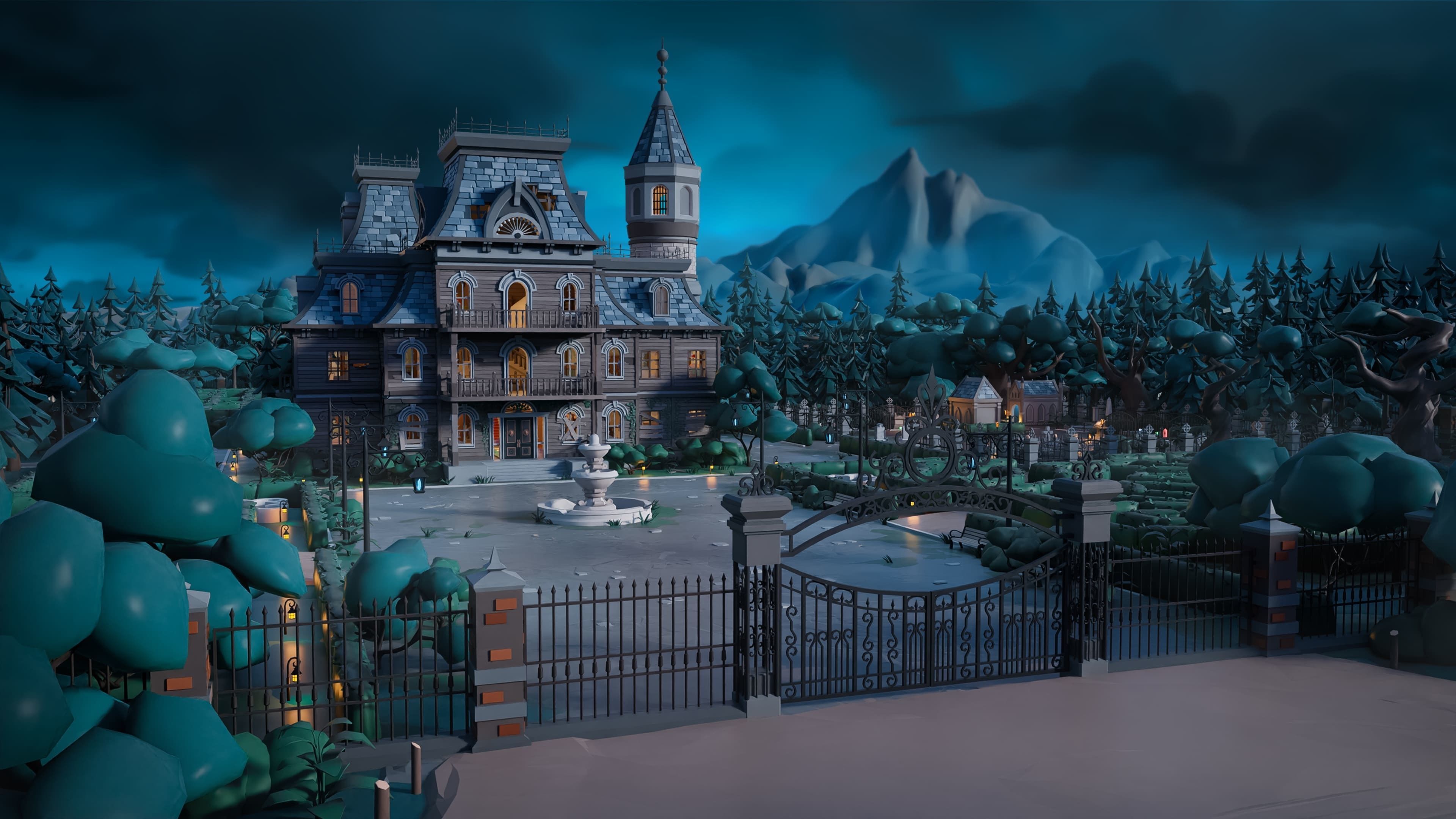 3D model Horror Mansion VR / AR / low-poly | CGTrader