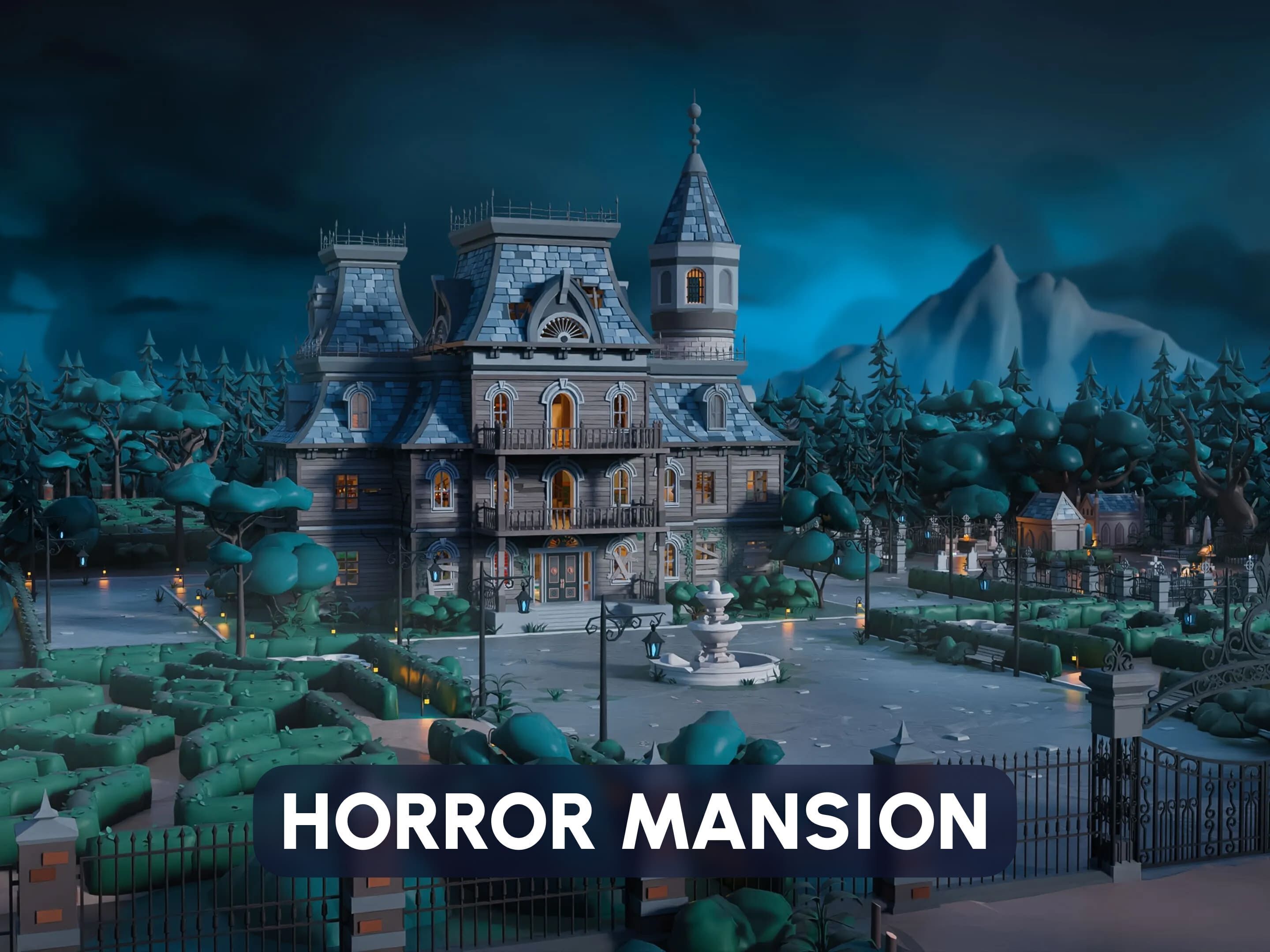 3D model Horror Mansion VR / AR / low-poly | CGTrader