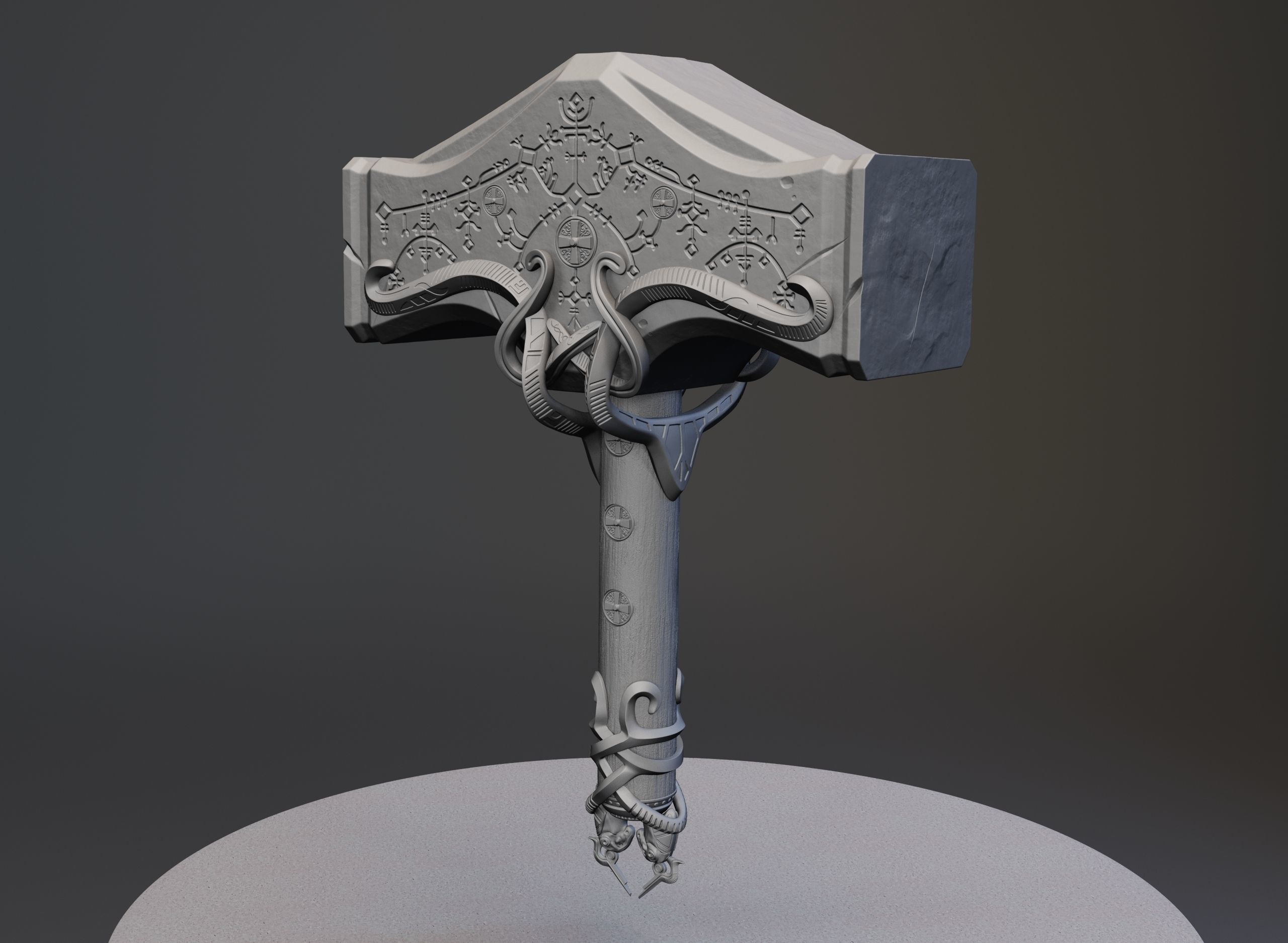 Mjolnir - God of war - Ready to print 3d model 3D model 3D printable ...