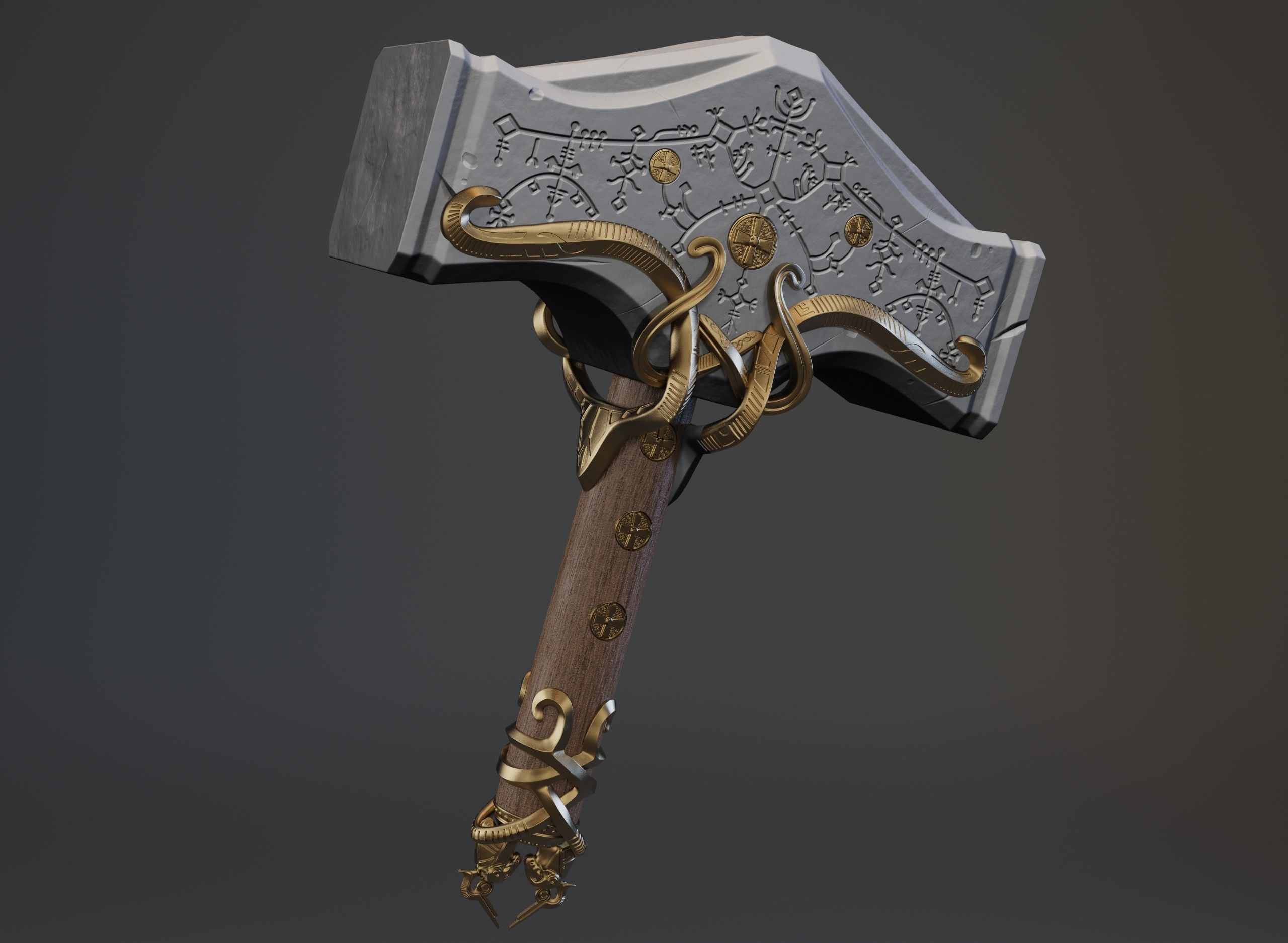 Mjolnir - God of war - Ready to print 3d model 3D model 3D printable ...