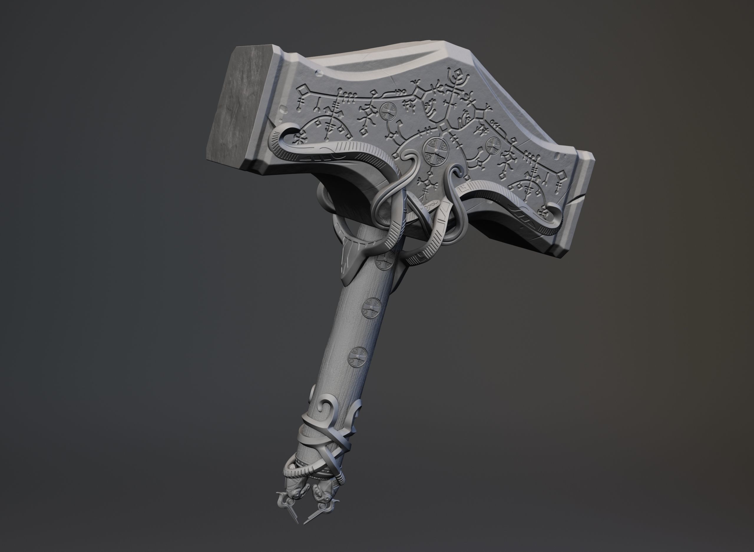 Mjolnir - God of war - Ready to print 3d model 3D model 3D printable ...