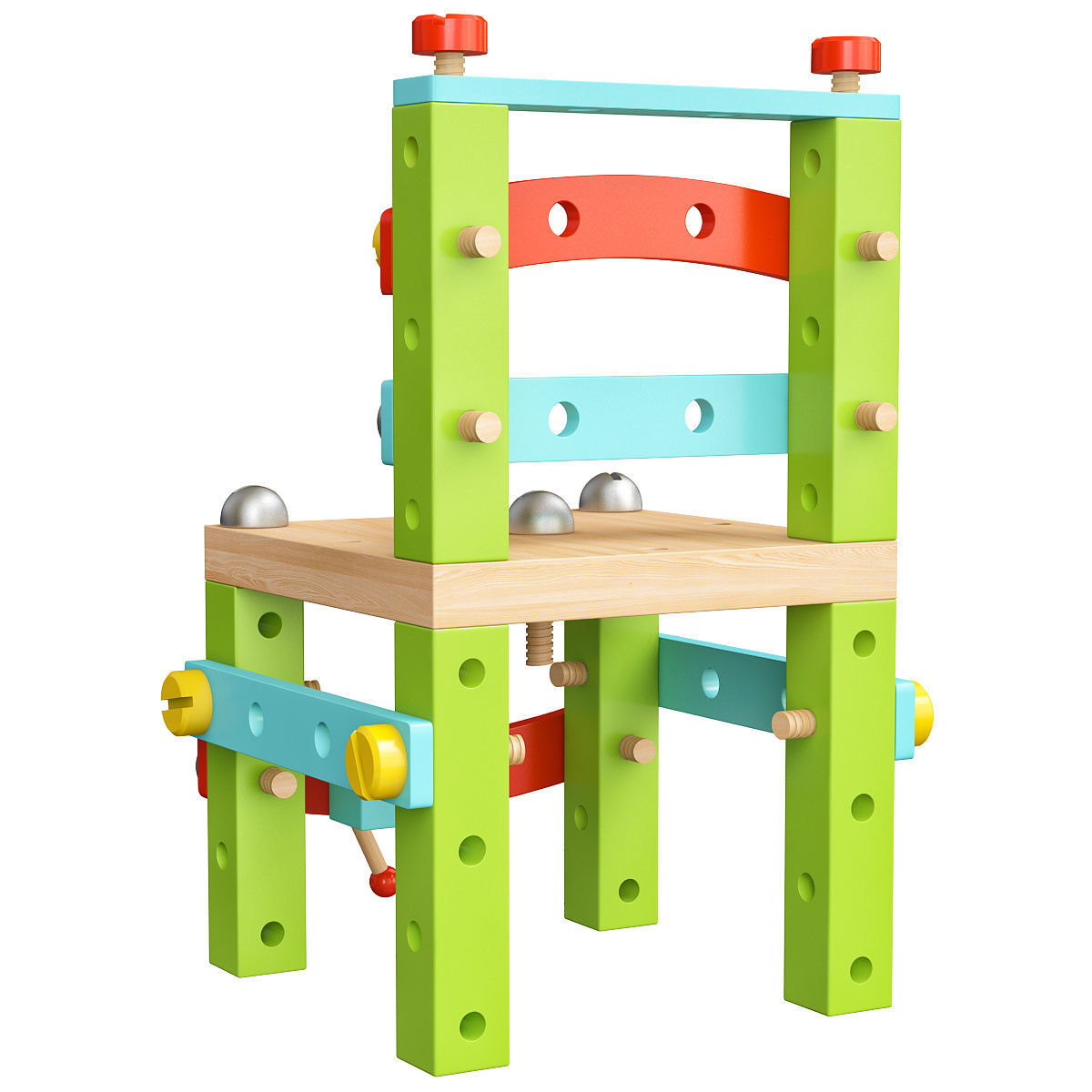 Wooden Constructor Chair 2 3D model | CGTrader