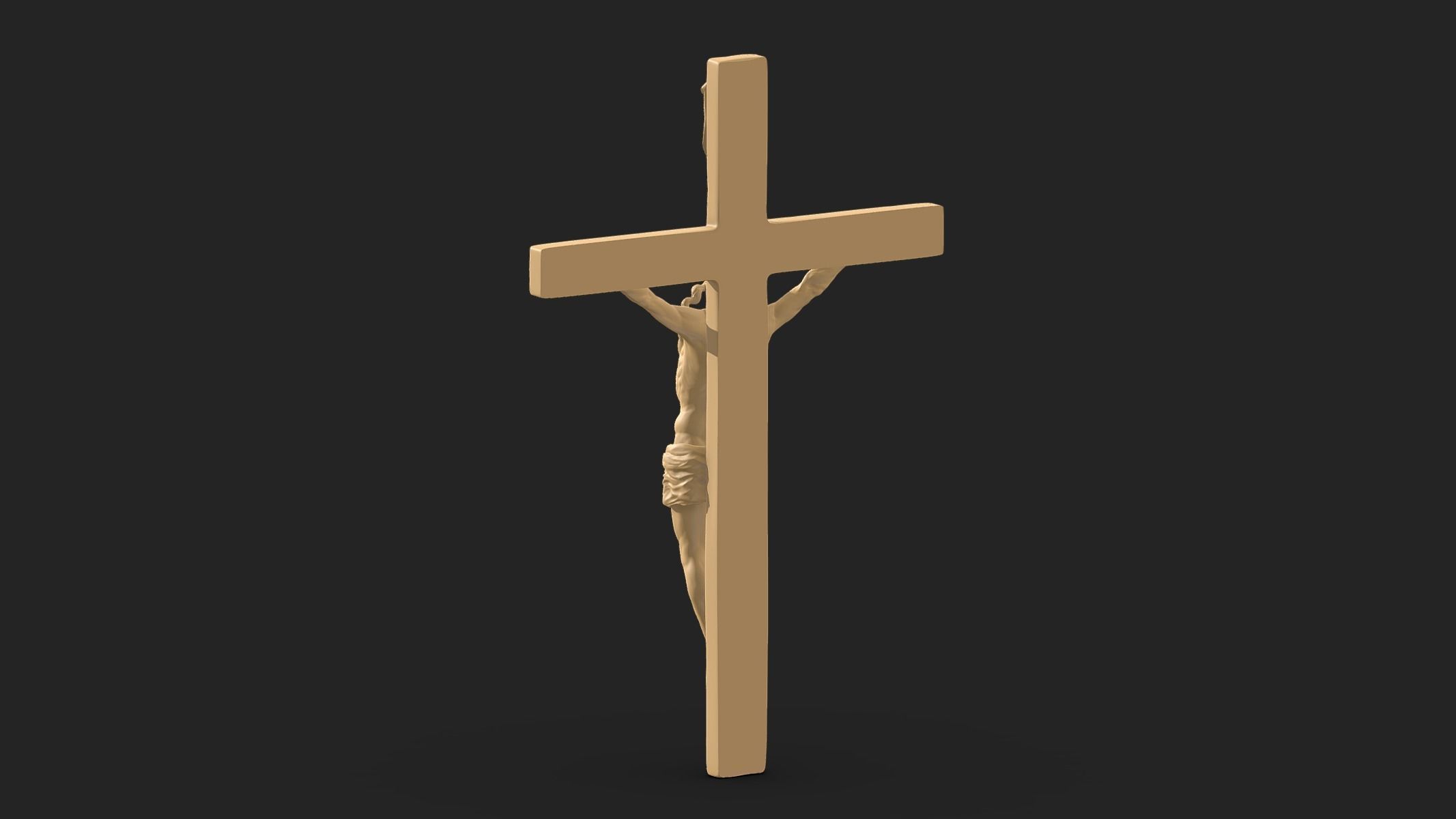 Jesus on the cross 3D model 3D printable | CGTrader