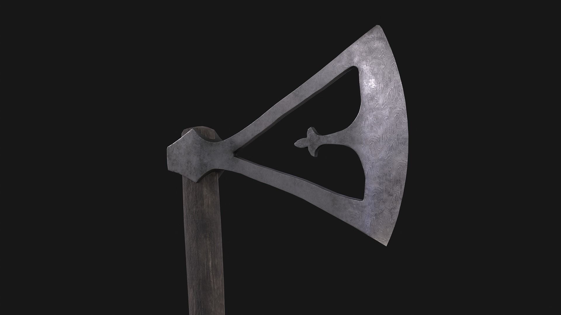 3D model Viking Damascus Dane Axe VR / AR / low-poly | CGTrader