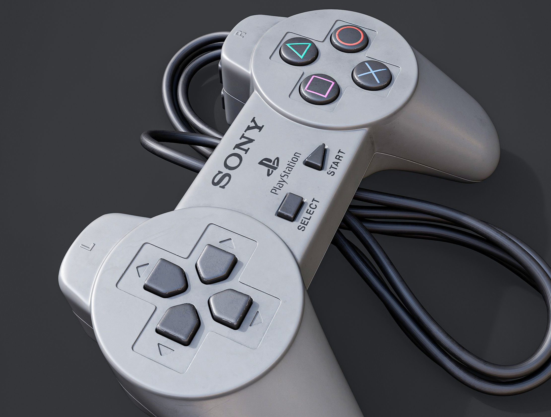 SCPH-1010 Vintage Sony PlayStation Controller 3D model | CGTrader