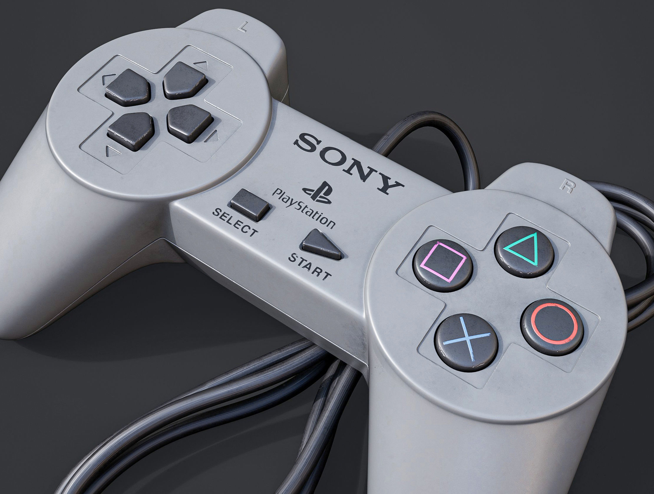 SCPH-1010 Vintage Sony PlayStation Controller 3D model | CGTrader