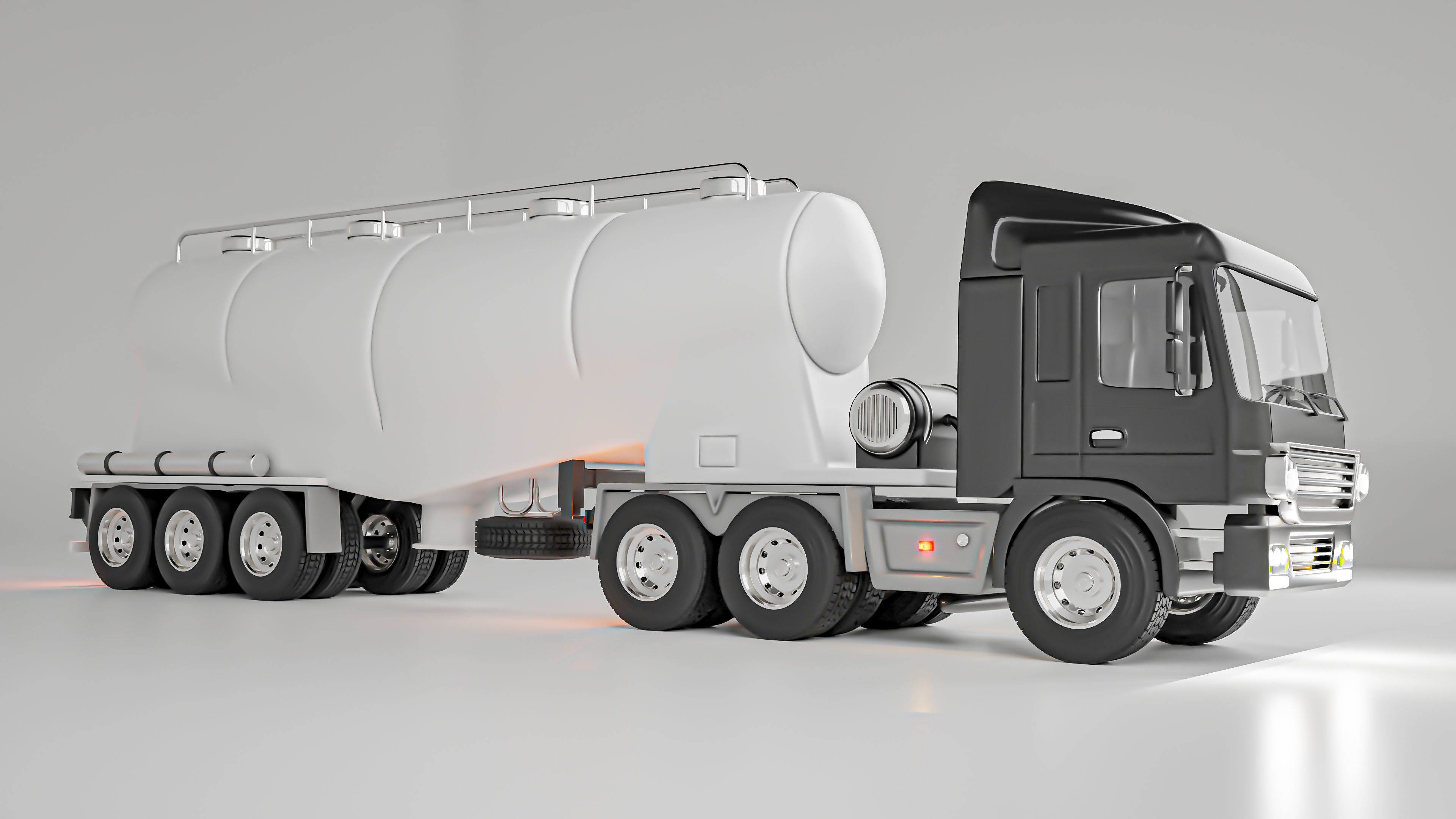 3D model Dry bulk tanker trailer truck VR / AR / low-poly | CGTrader