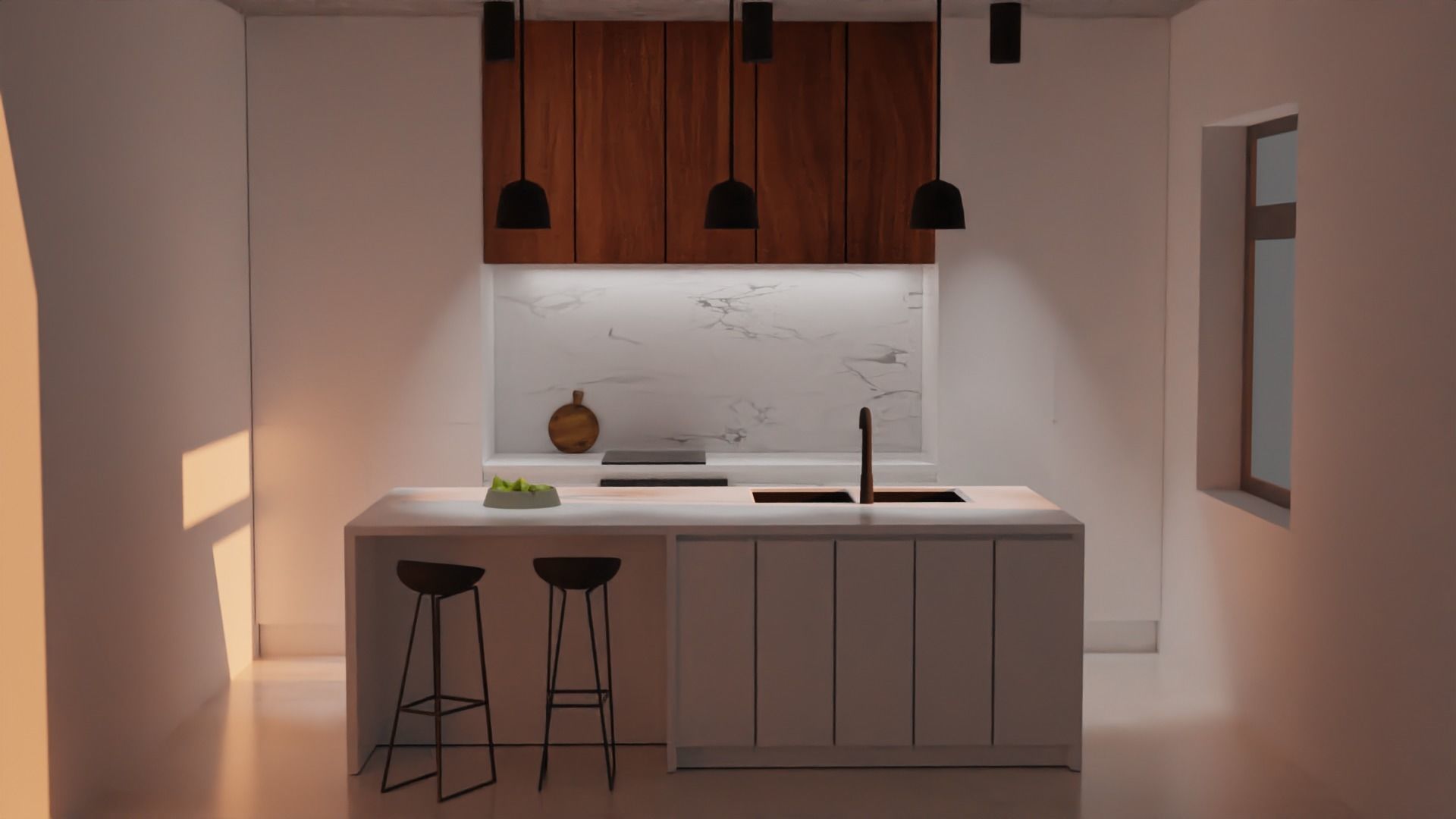 Modern kitchen 3d model free 3D model | CGTrader