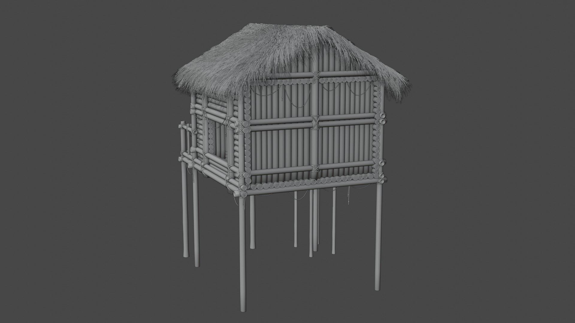 Bamboo House 3D model | CGTrader