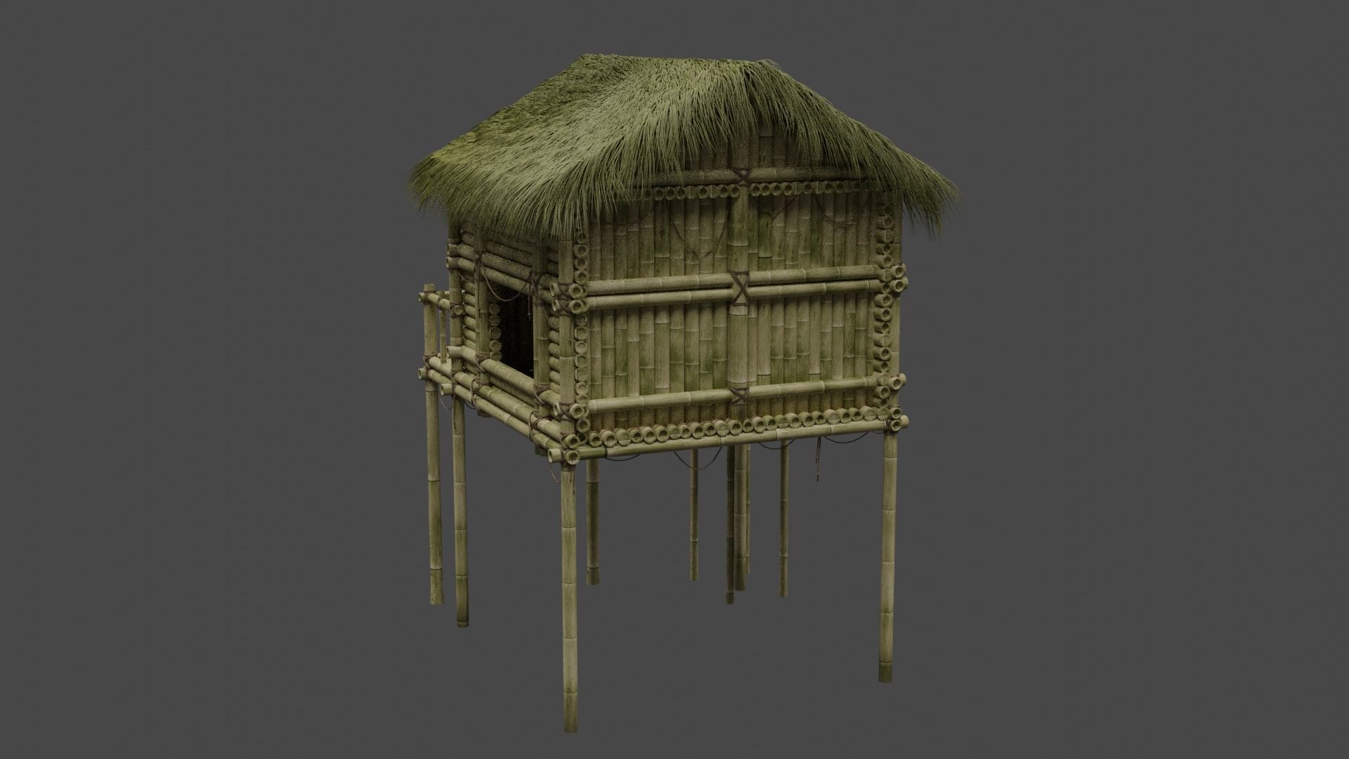 Bamboo House 3D model | CGTrader