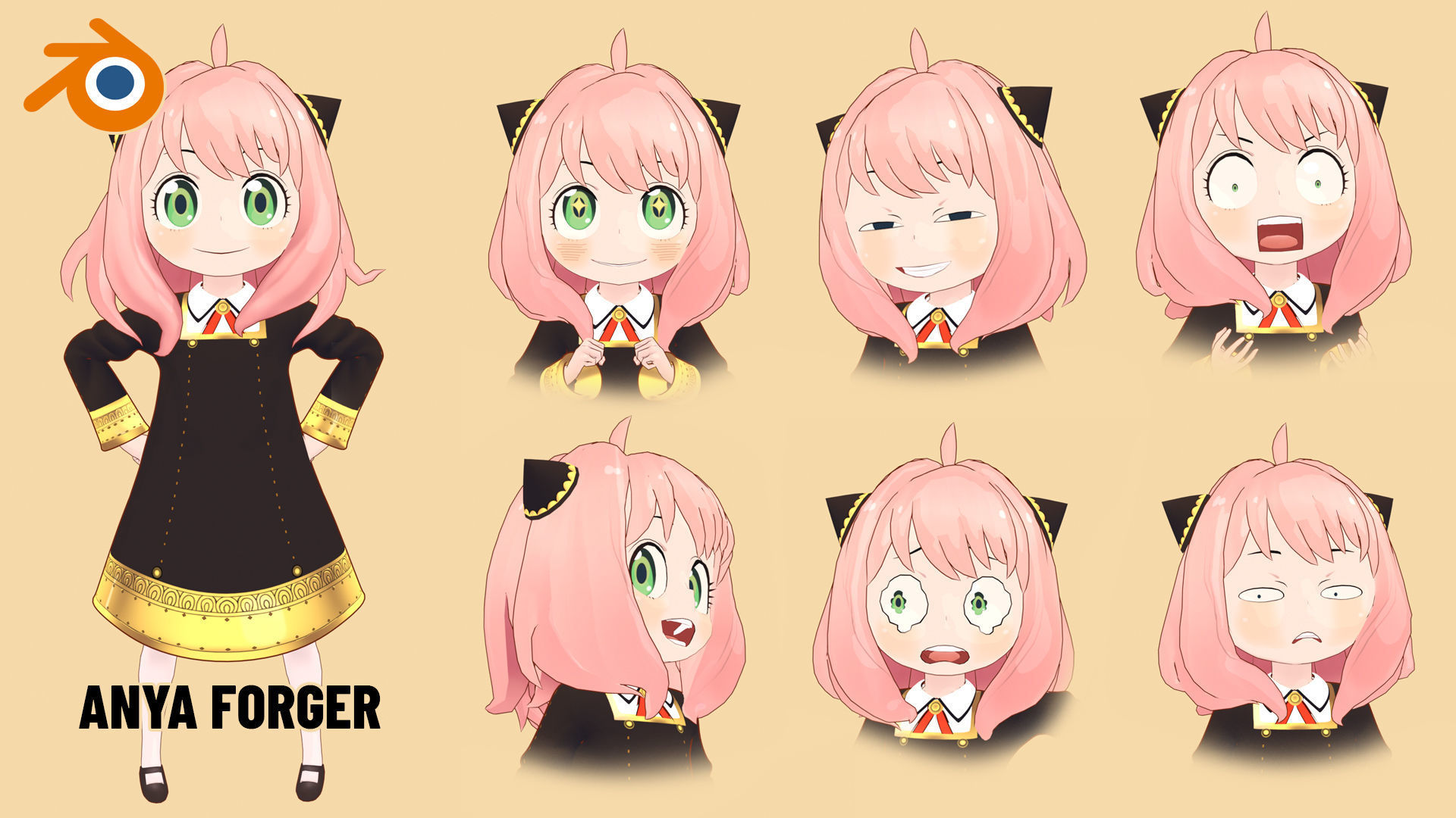 ANYA FORGER 3D model animated | CGTrader