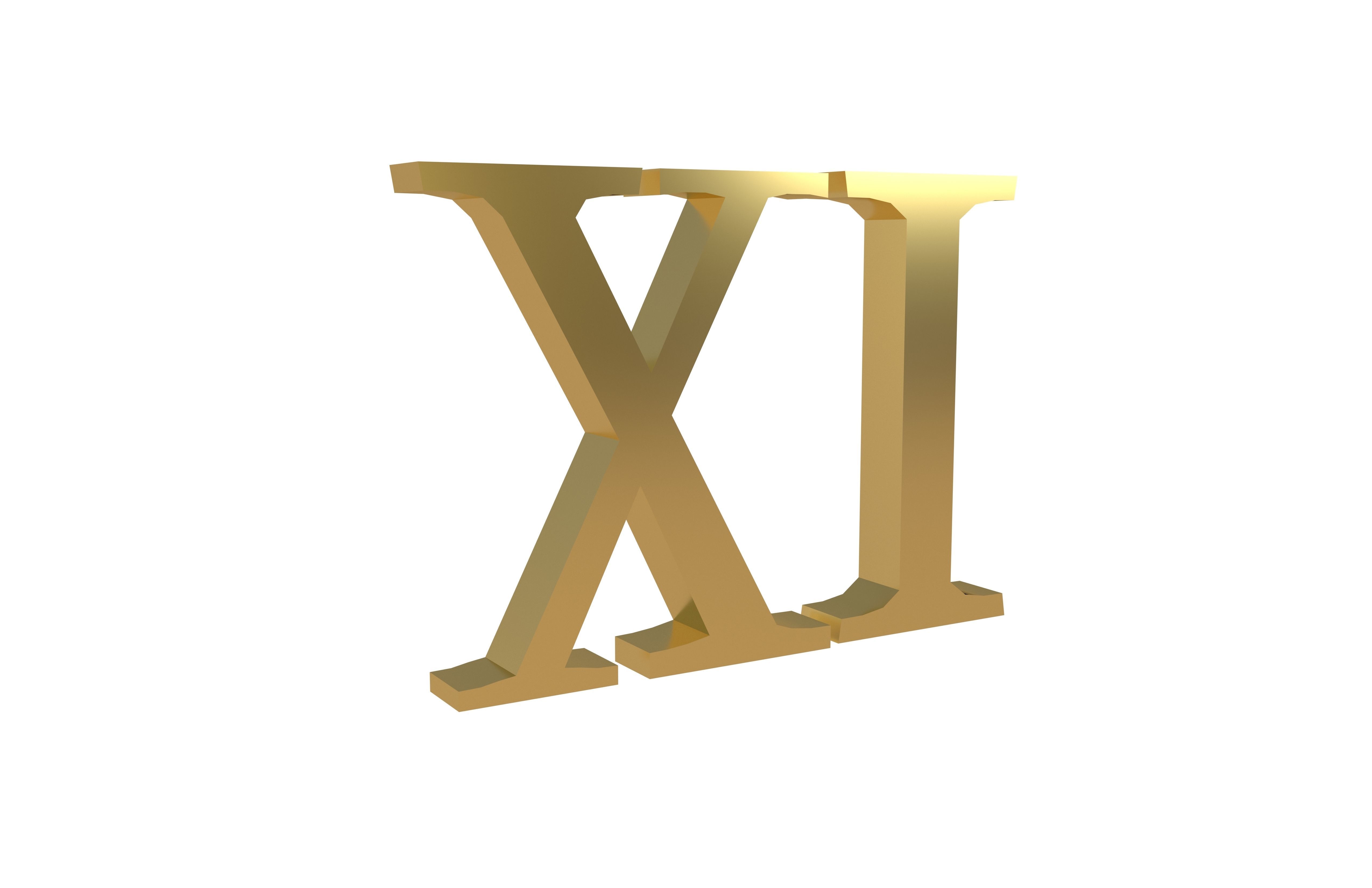 3D model Roman Numerals 11 v1 002 VR / AR / low-poly | CGTrader