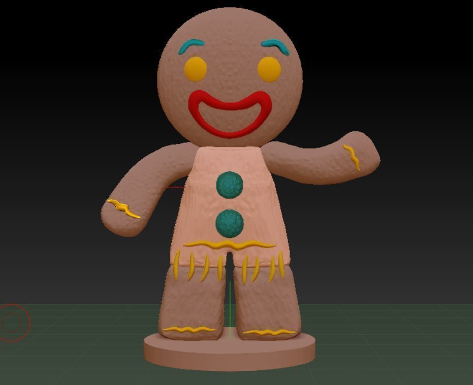 Zenzy gingerbread man 3D model 3D printable | CGTrader