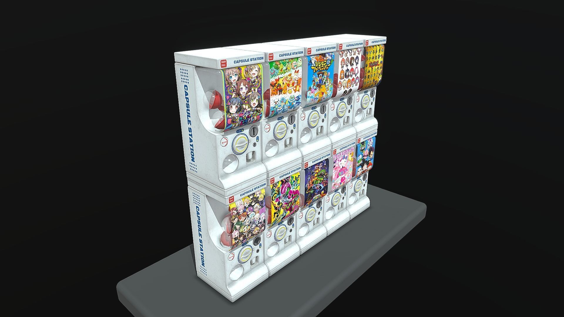 3D model Gacha Capsule Machine VR / AR / low-poly | CGTrader