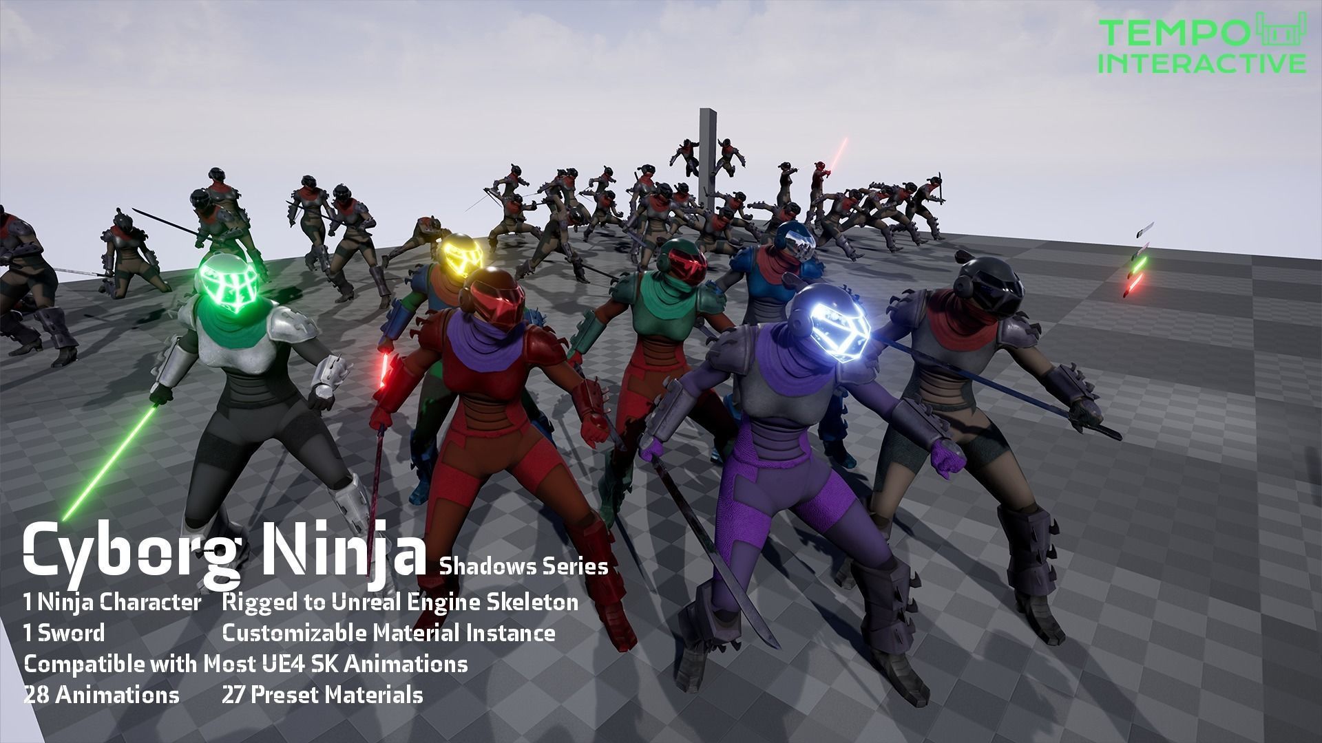 3D model Cyborg Ninja - Shadows Series VR / AR / low-poly | CGTrader