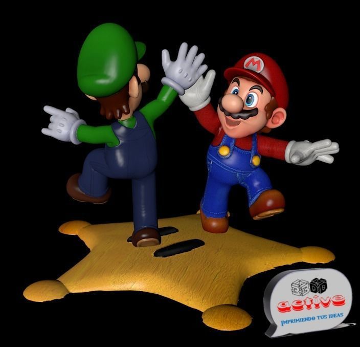 Mario and Luigi 3D model 3D printable | CGTrader