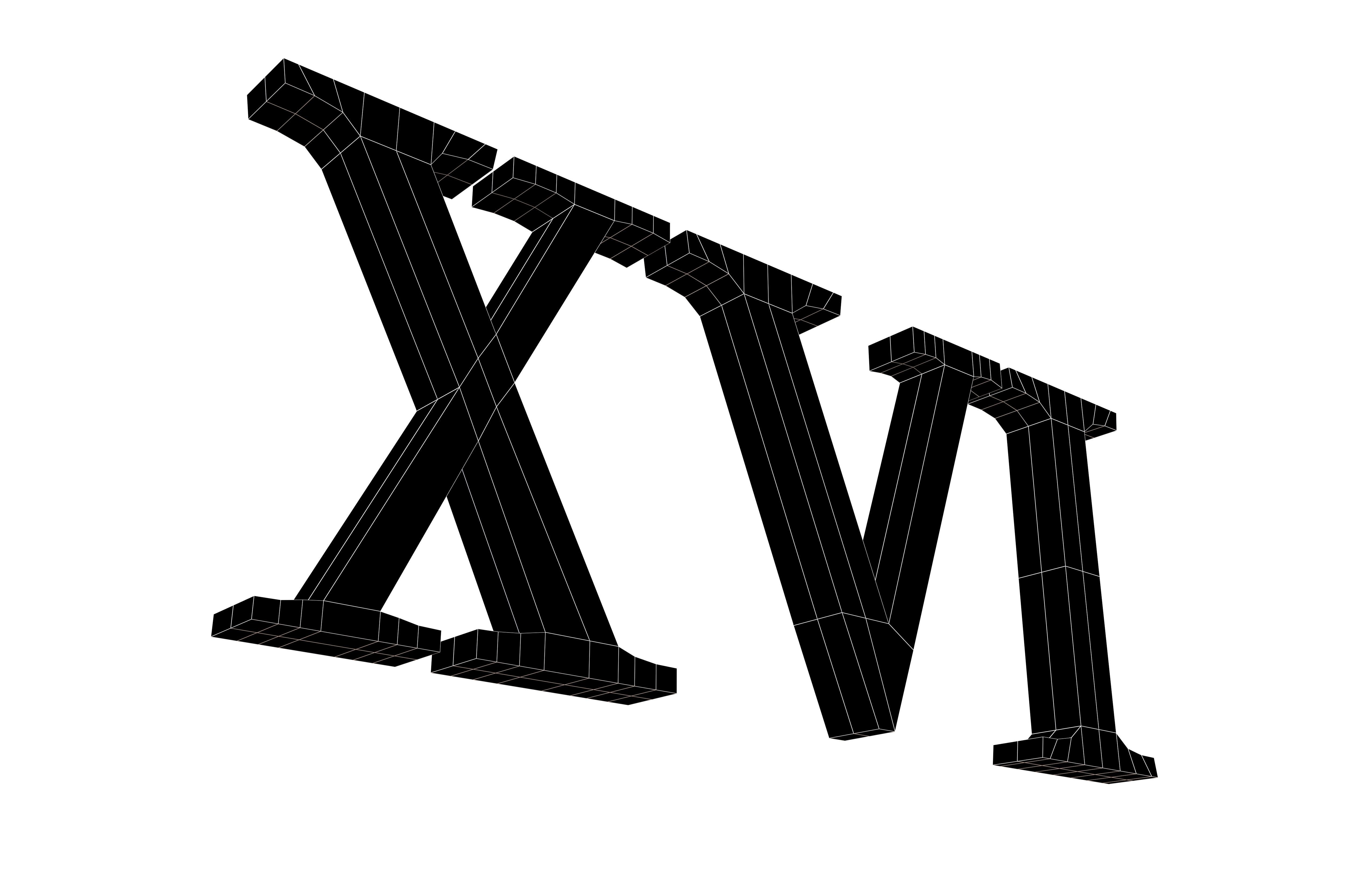 3D model Roman Numerals 16 v1 002 VR / AR / low-poly | CGTrader