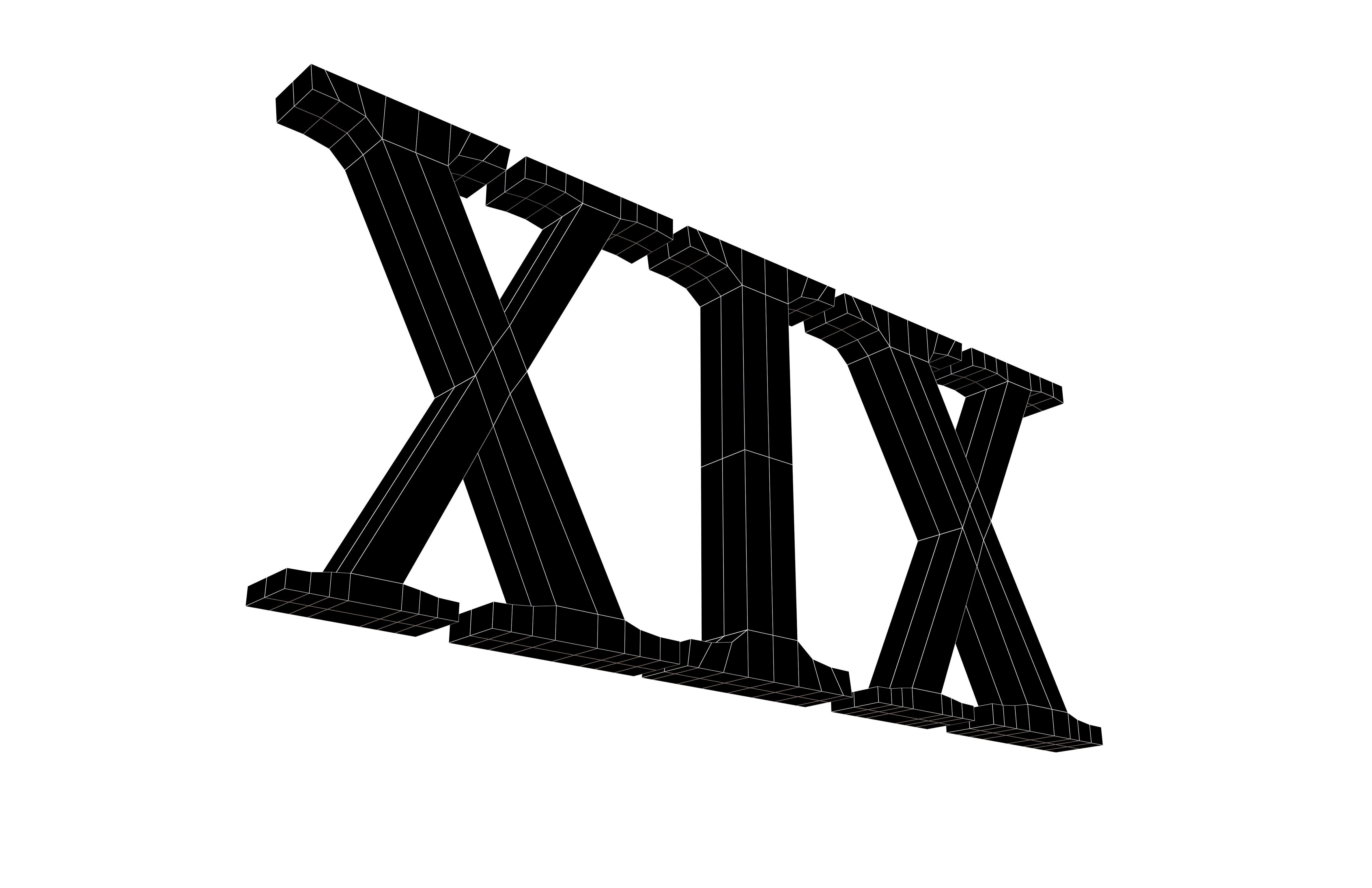 3D model Roman Numerals 19 v1 001 VR / AR / low-poly | CGTrader