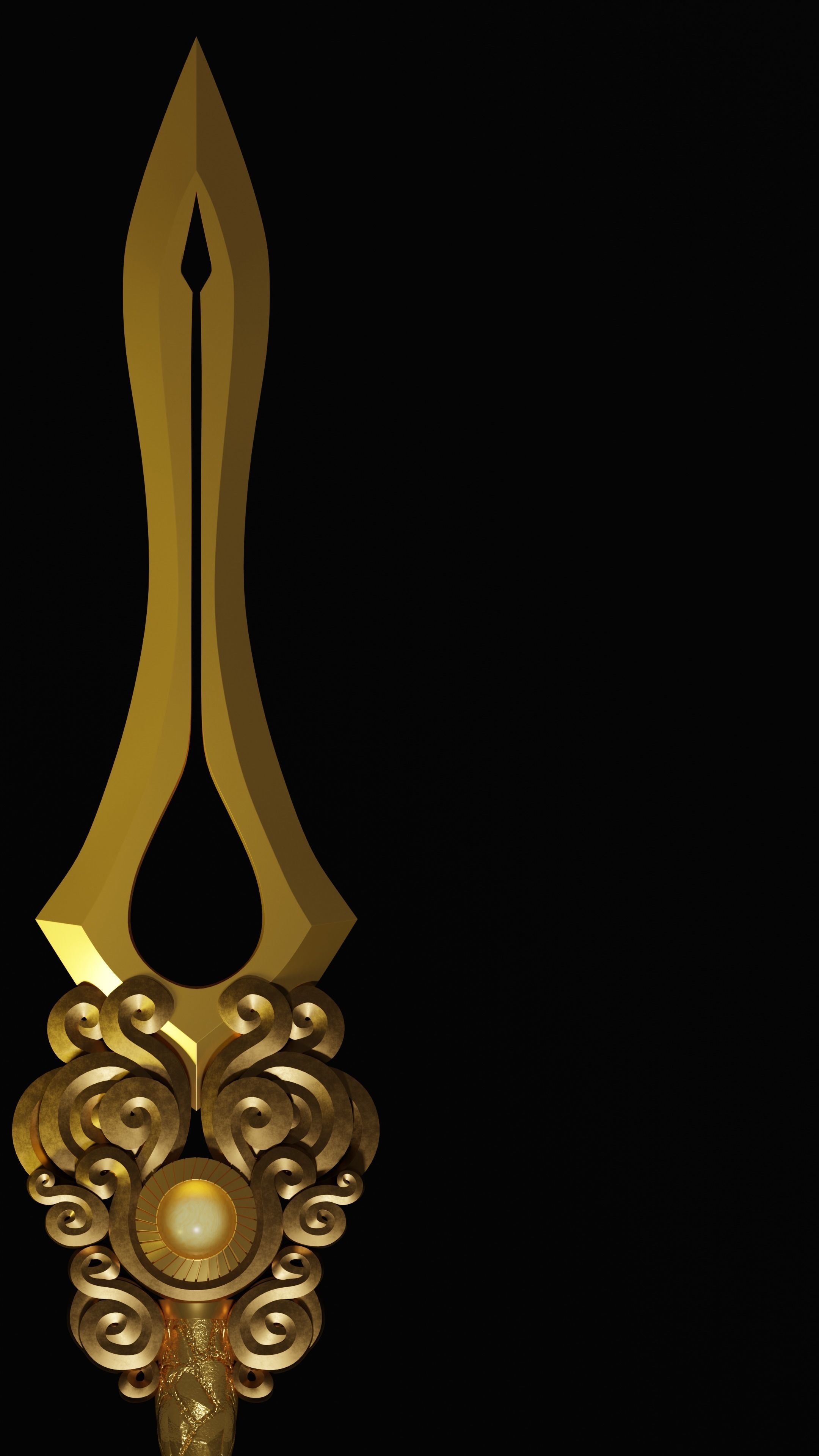 Gold spear free VR / AR / low-poly 3D model | CGTrader