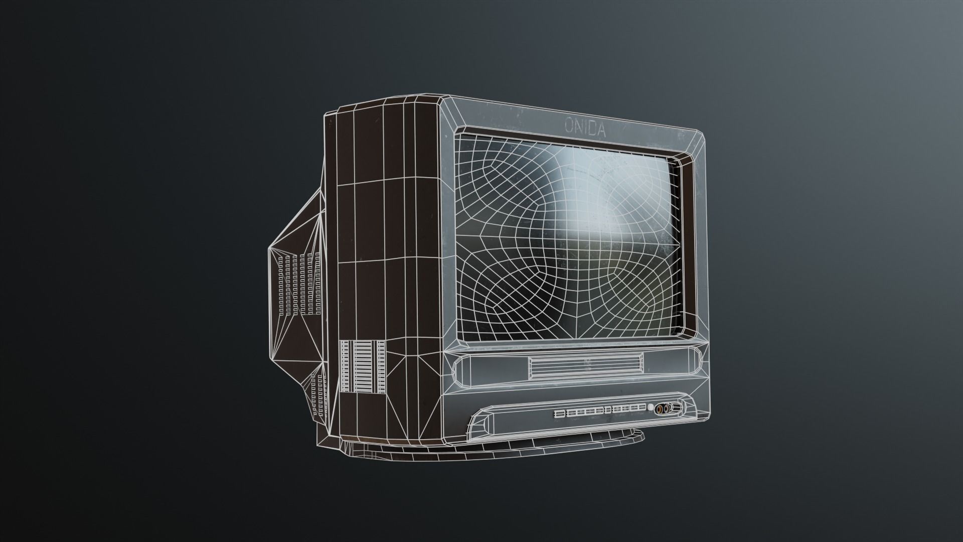 Old Retro TV Unit 3D model | CGTrader