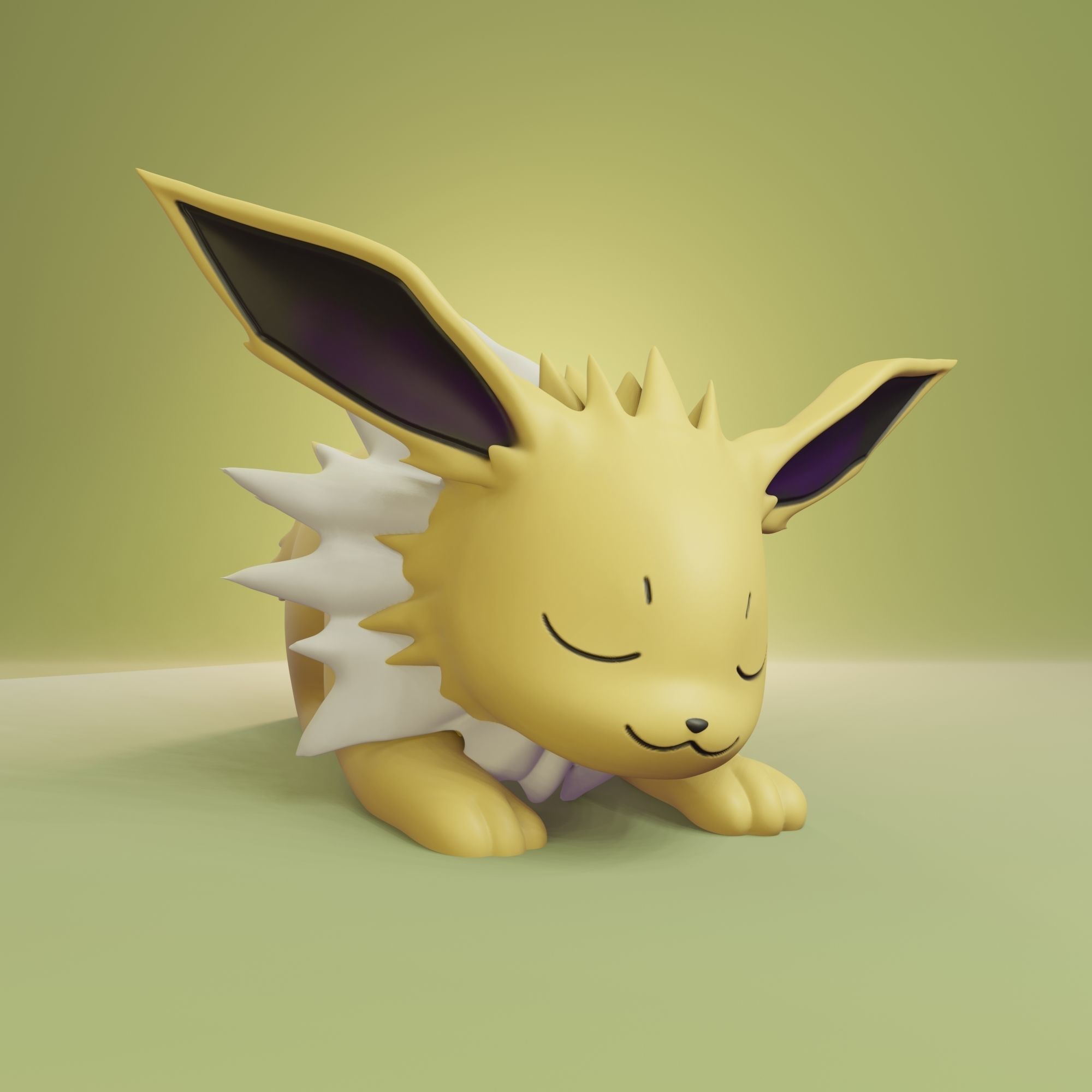 Pokemon - Sleeping Jolteon 3D model 3D printable | CGTrader