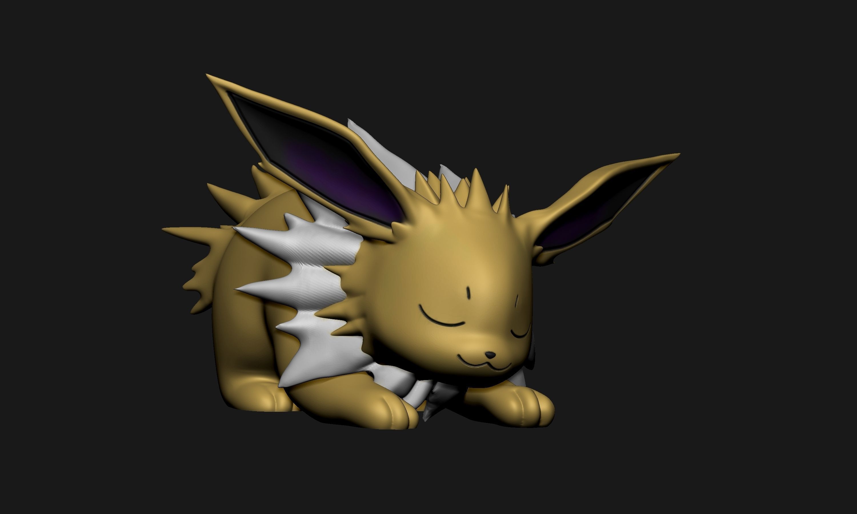 Pokemon - Sleeping Jolteon 3D model 3D printable | CGTrader