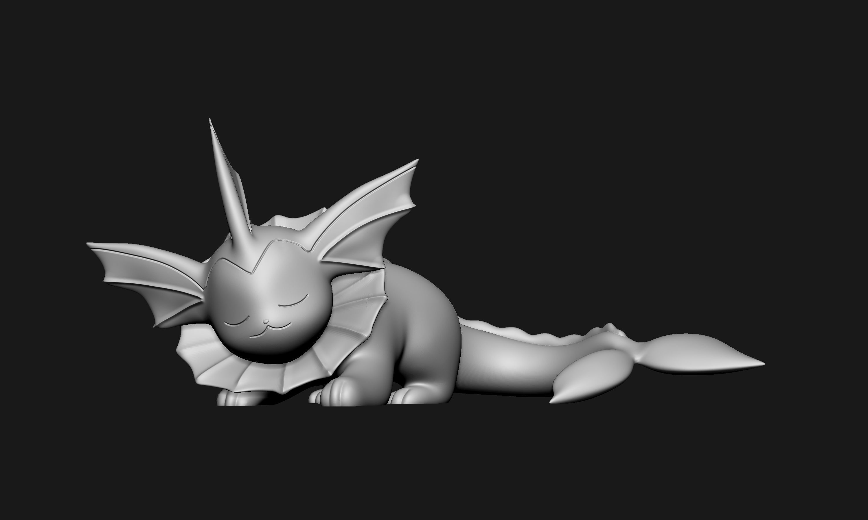 Pokemon - Sleeping Vaporeon 3D model 3D printable | CGTrader
