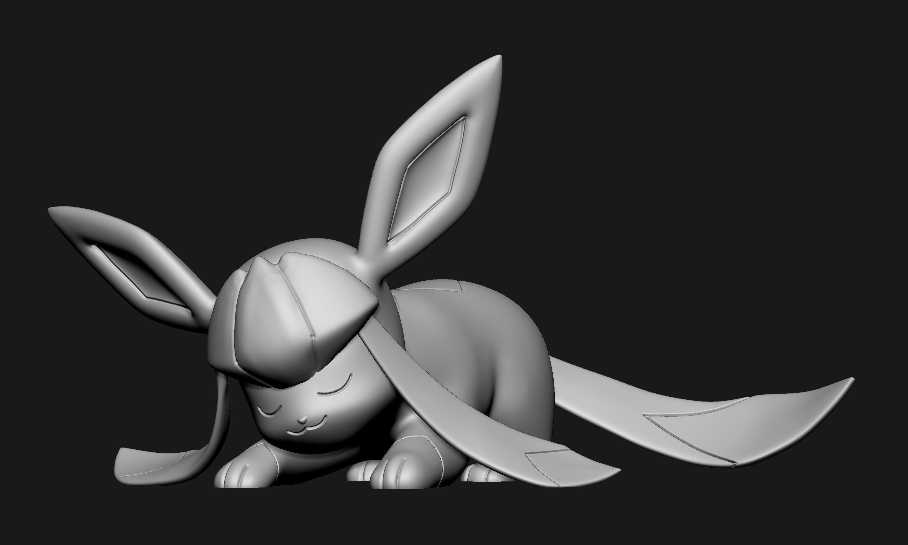 Pokemon - Sleeping Glaceon 3D model 3D printable | CGTrader