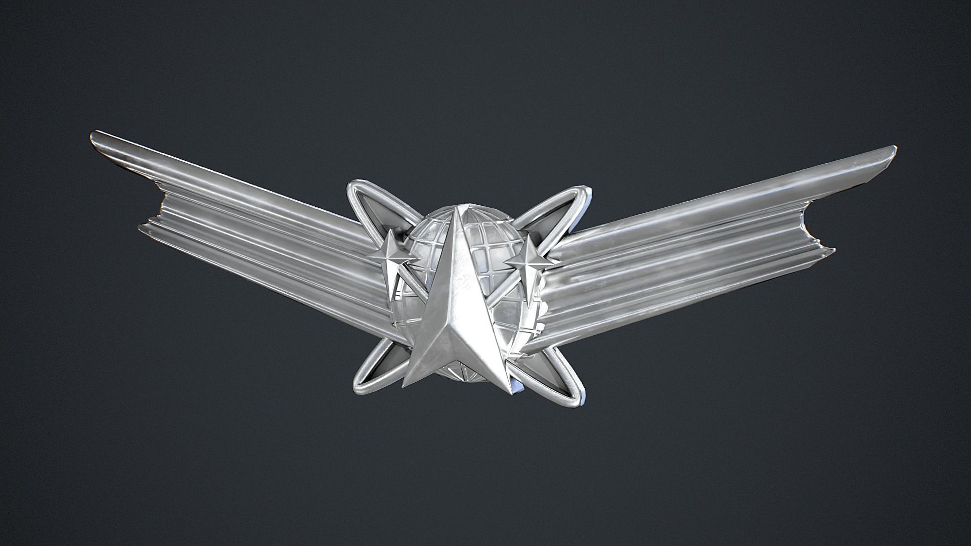 3D model Space Operations Badge VR / AR / low-poly | CGTrader